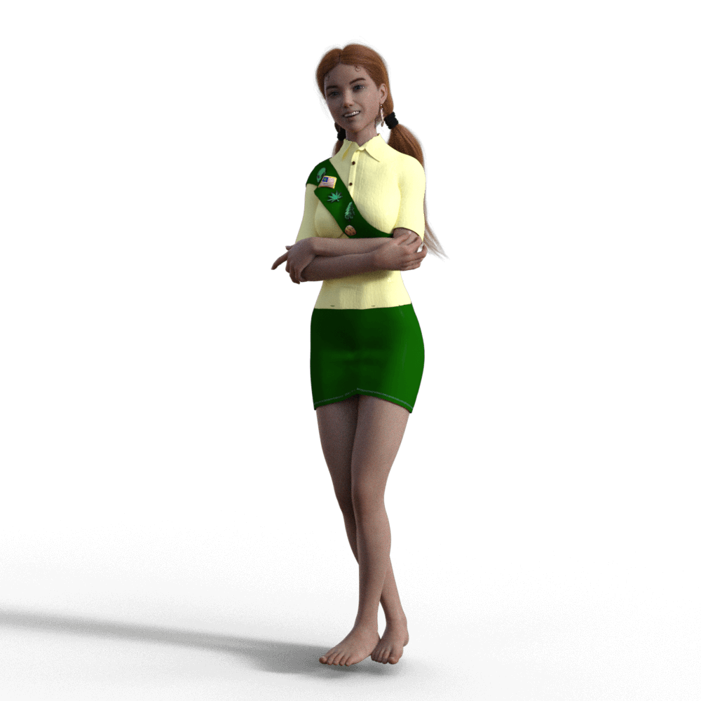 Releasing a new girl scout costume today 3D Render