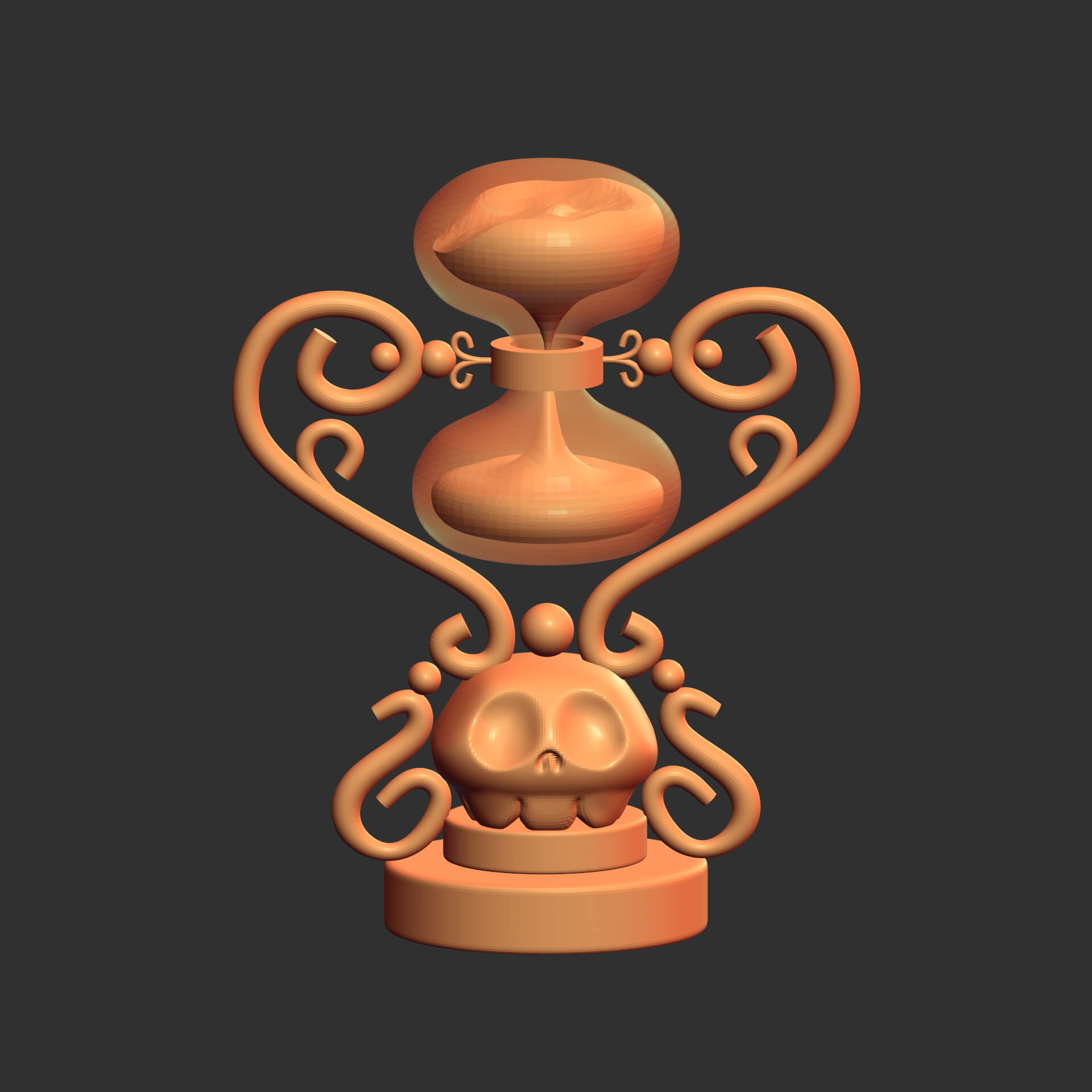 Skull Hourglass - Free 3D Model by ShaggySculpts
