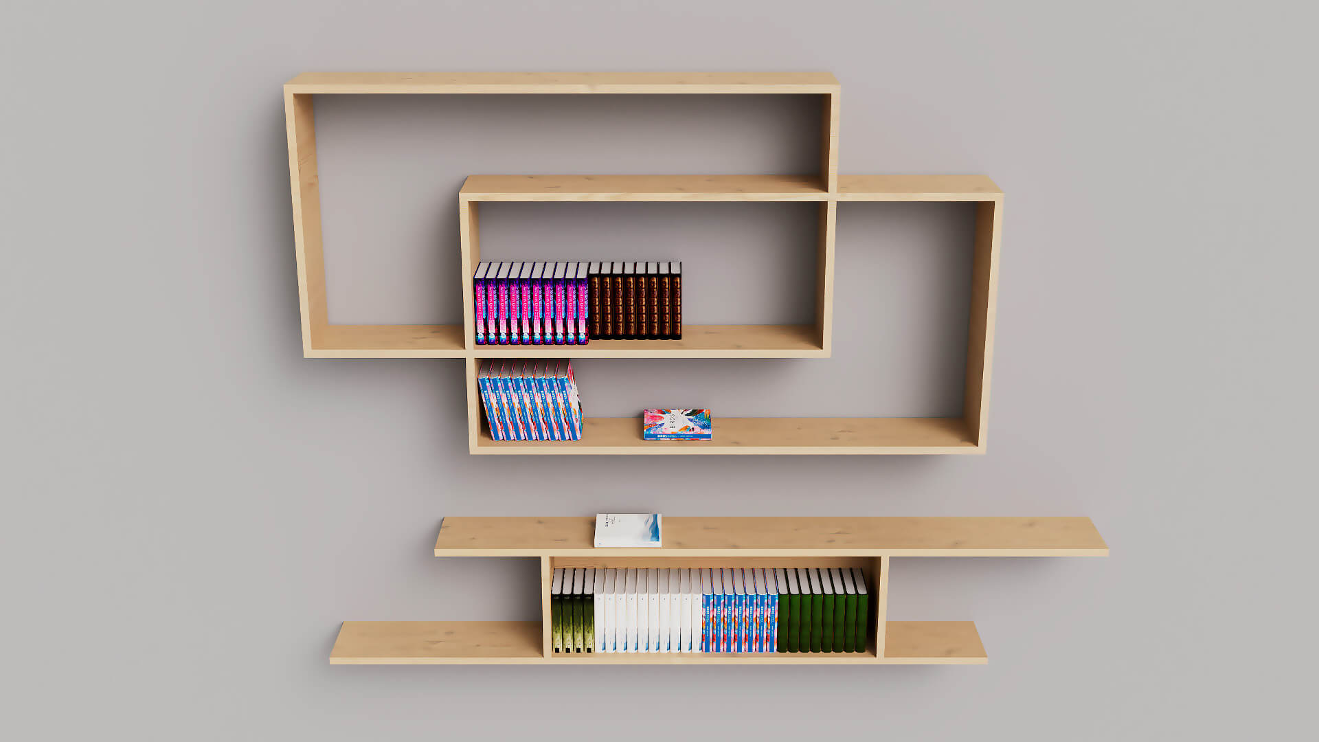 Bookshelf Bookshelves - 3D Model by Shakurgo