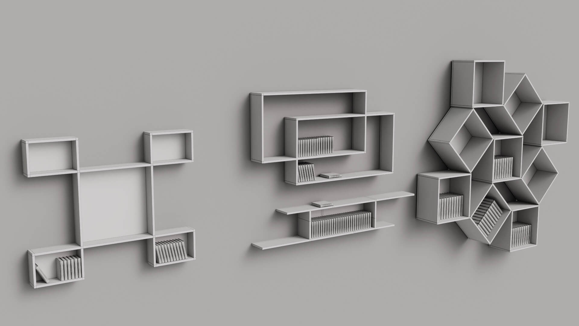 Bookshelf Bookshelves - 3D Model by Shakurgo
