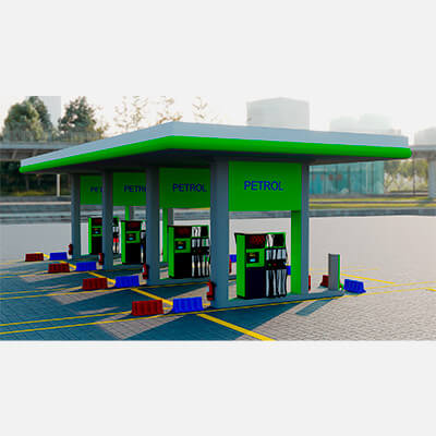 Gas Station Petrol Station - 3D Model by Shakurgo