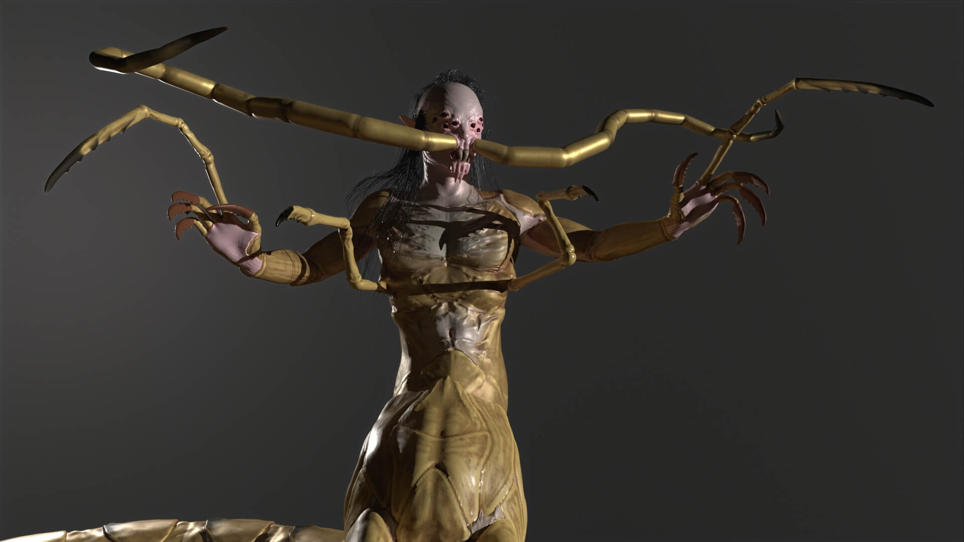 Centaurpede 3D Render, Digital Art by shananagens