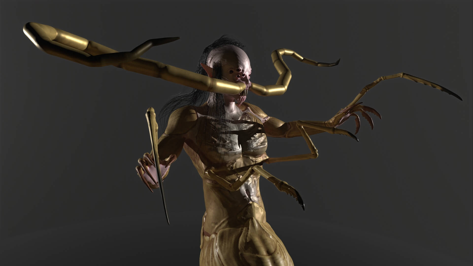 Centaurpede 3D Render, Digital Art by shananagens