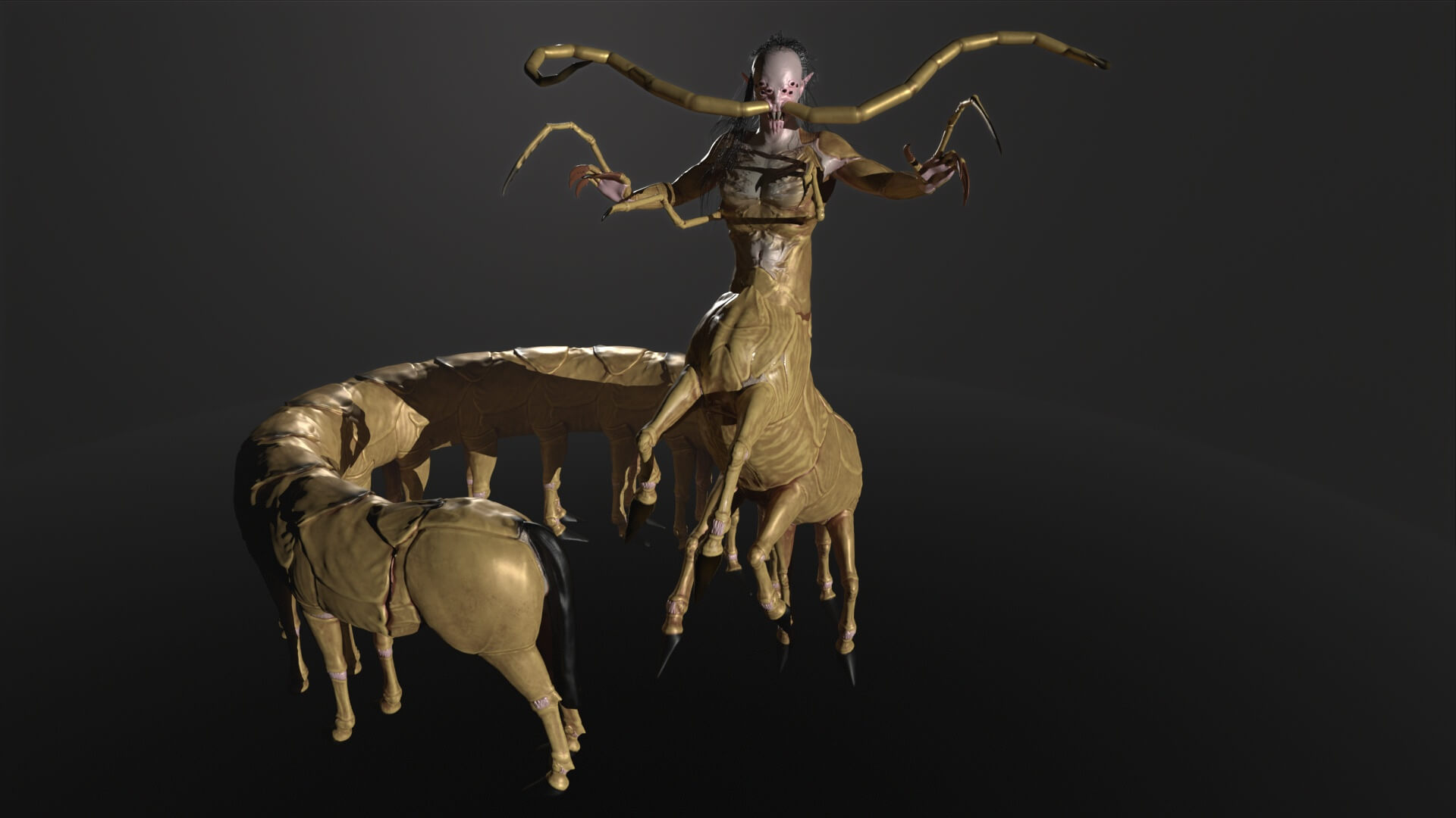 Centaurpede 3D Render, Digital Art by shananagens