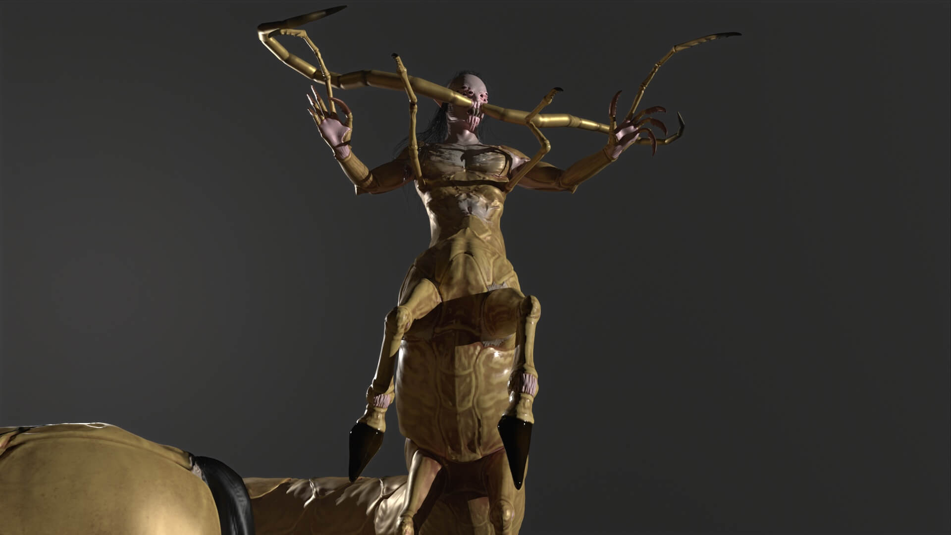 Centaurpede 3D Render, Digital Art by shananagens