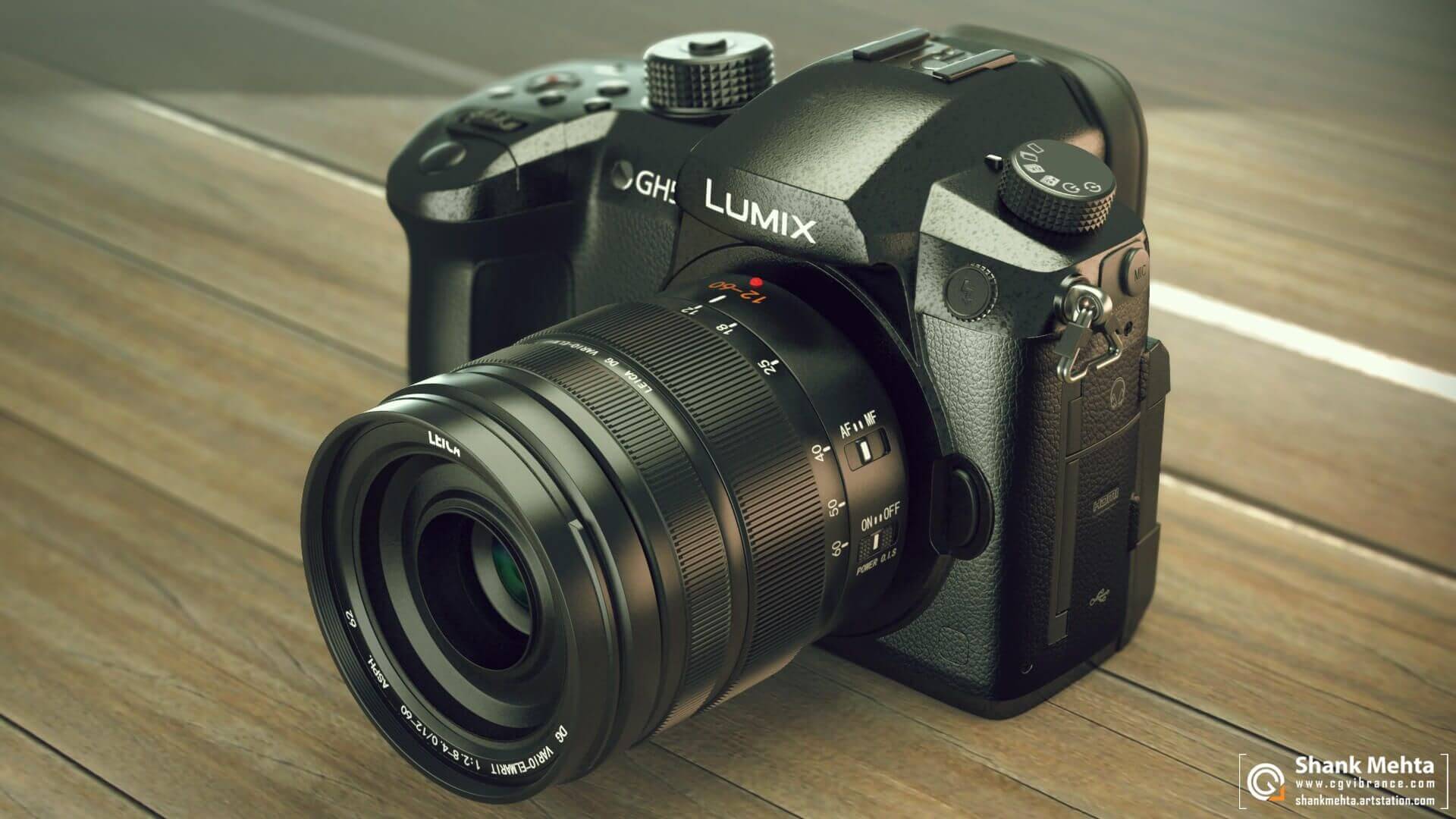 Panasonic Lumix GH5 3d model 3D Render by shank_mehta