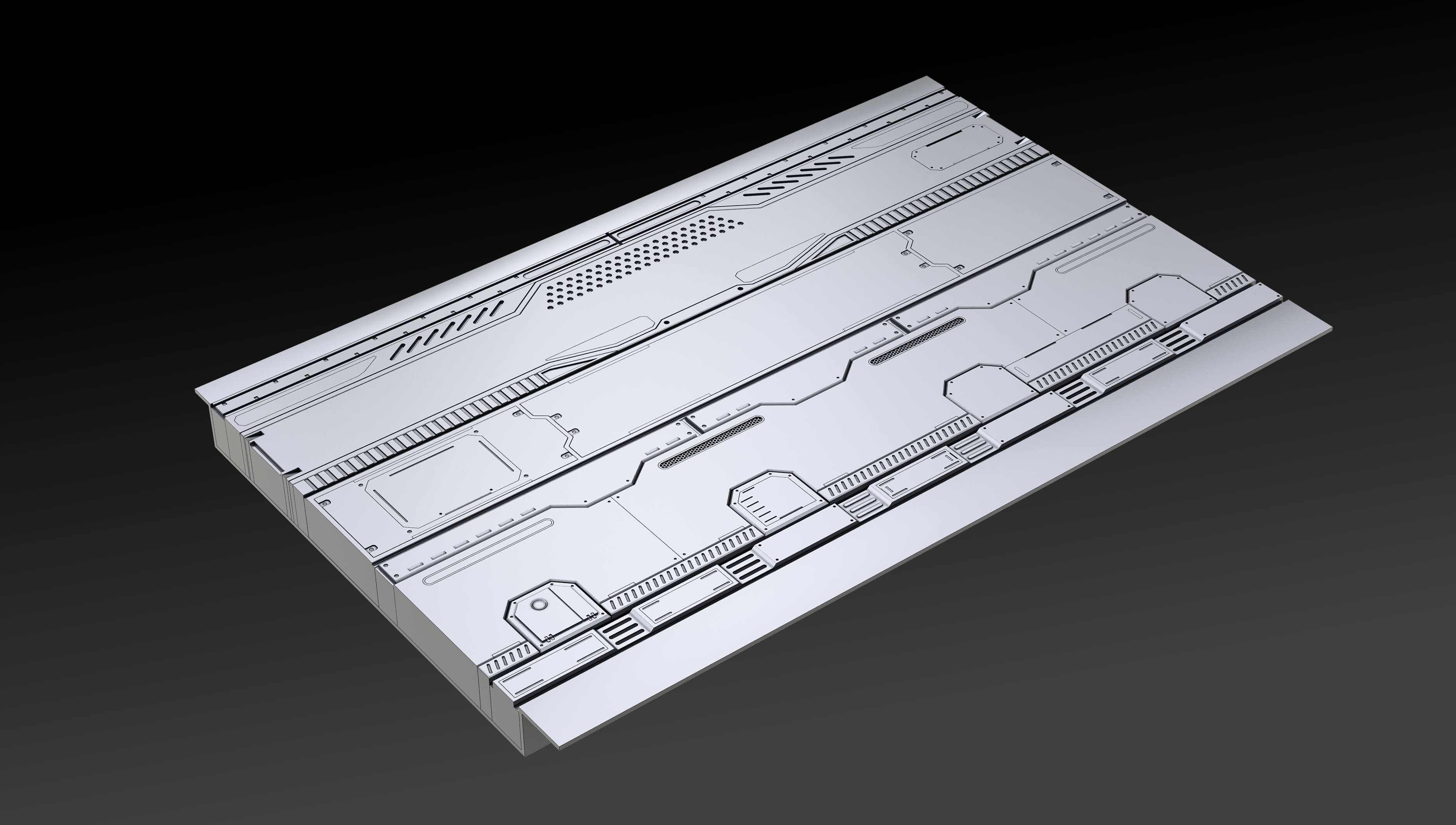 Sci-Fi Floor Panels Vol.02 3D Model by shayan javan