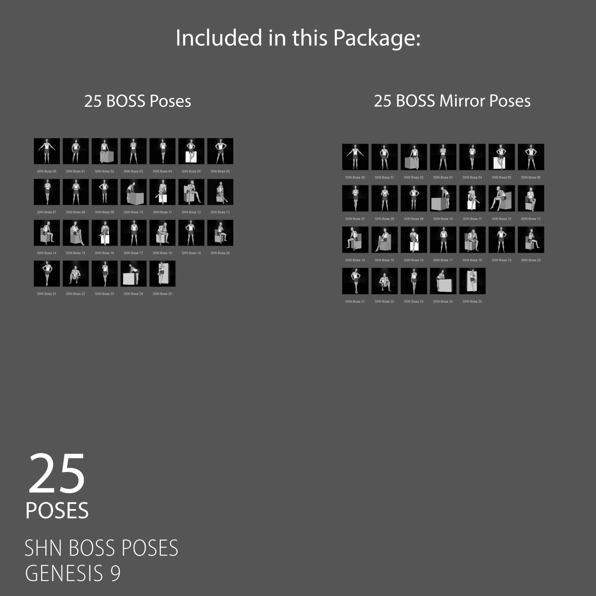 Shn Boss Poses - Daz Content by shayanick