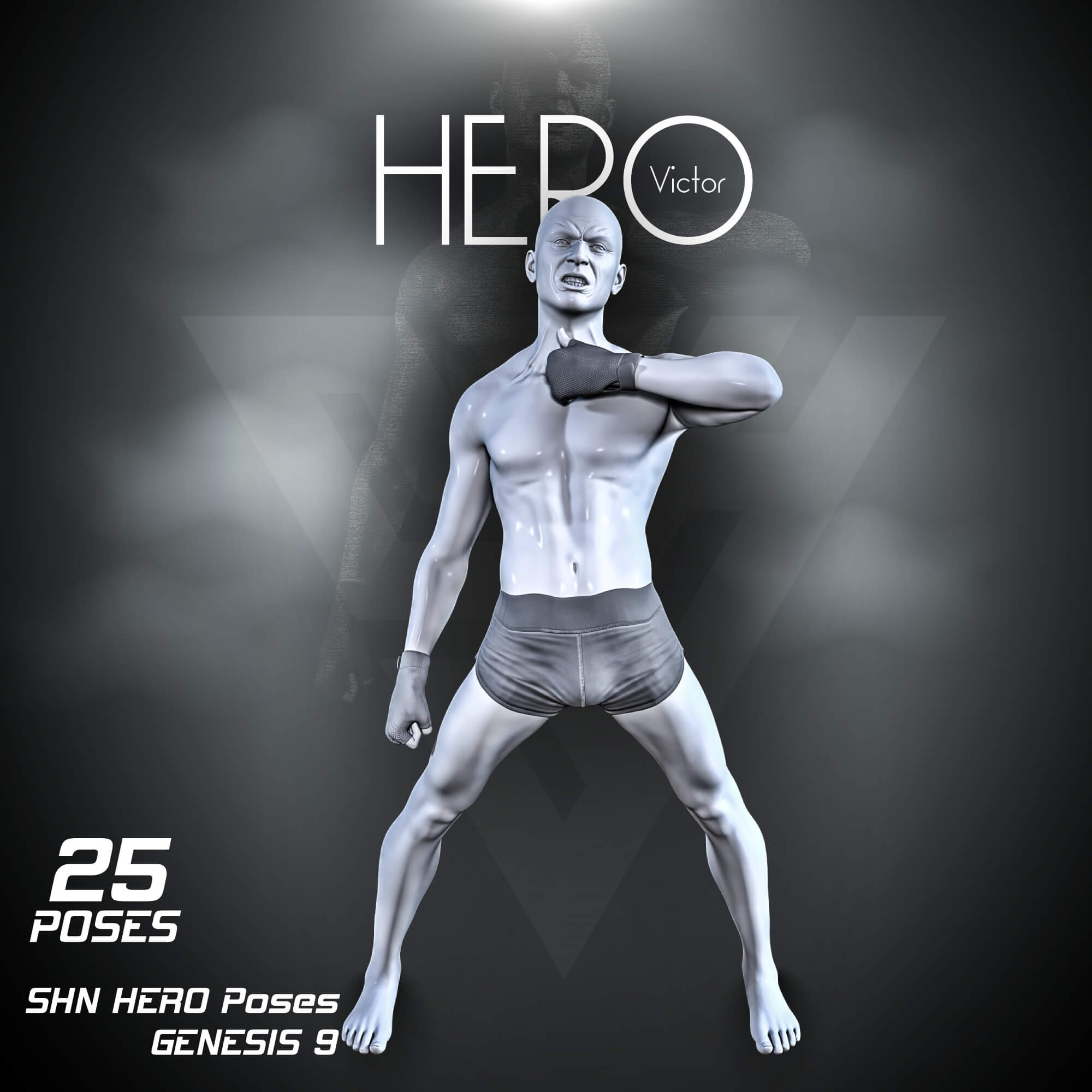 Shn Hero Poses For Genesis 9 Male and Female - Daz Content by shayanick