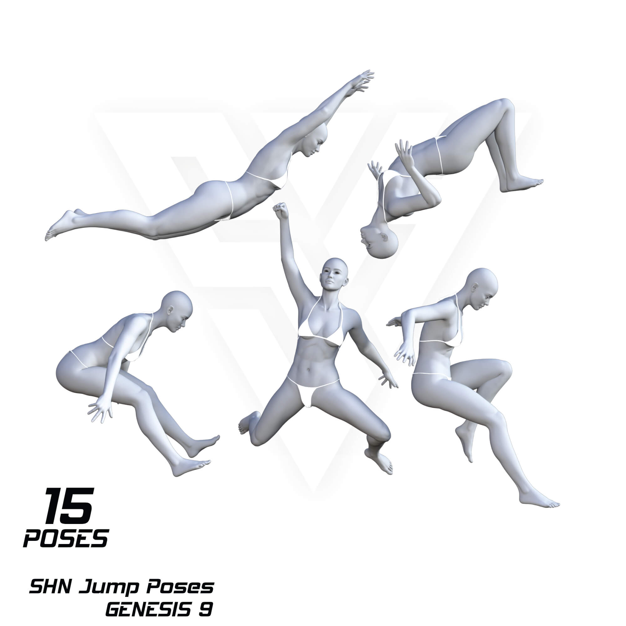 Shn Jump Poses - Daz Content by shayanick