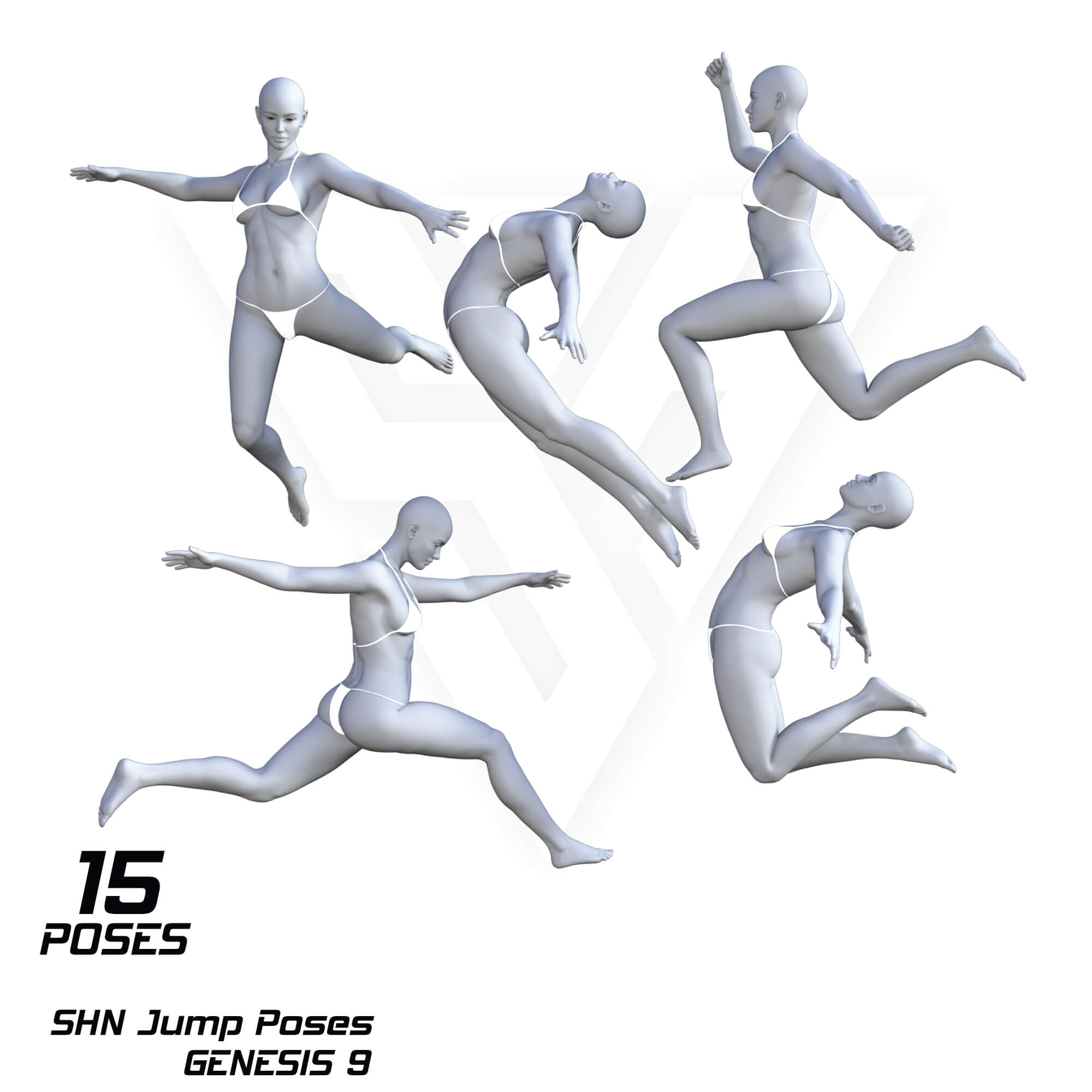 Shn Jump Poses - Daz Content by shayanick