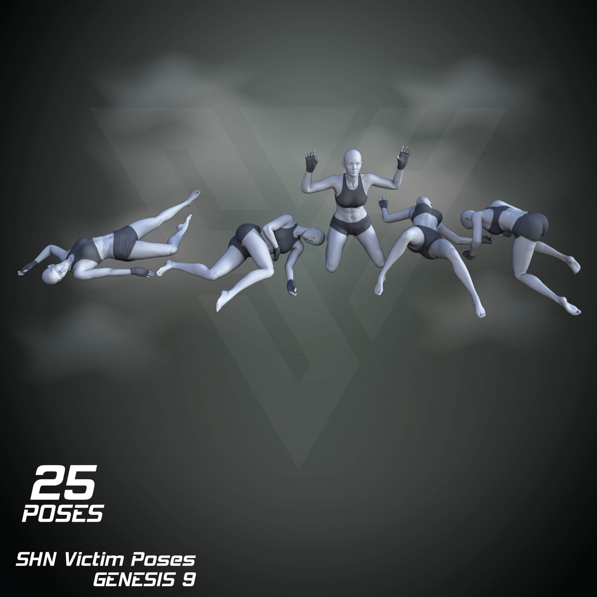 Shn Victim Poses for Genesis 9 - Daz Content by shayanick