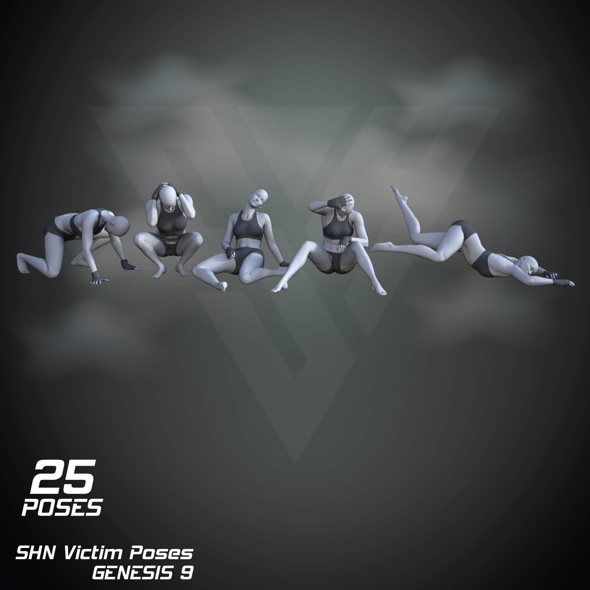 Shn Victim Poses for Genesis 9 - Daz Content by shayanick
