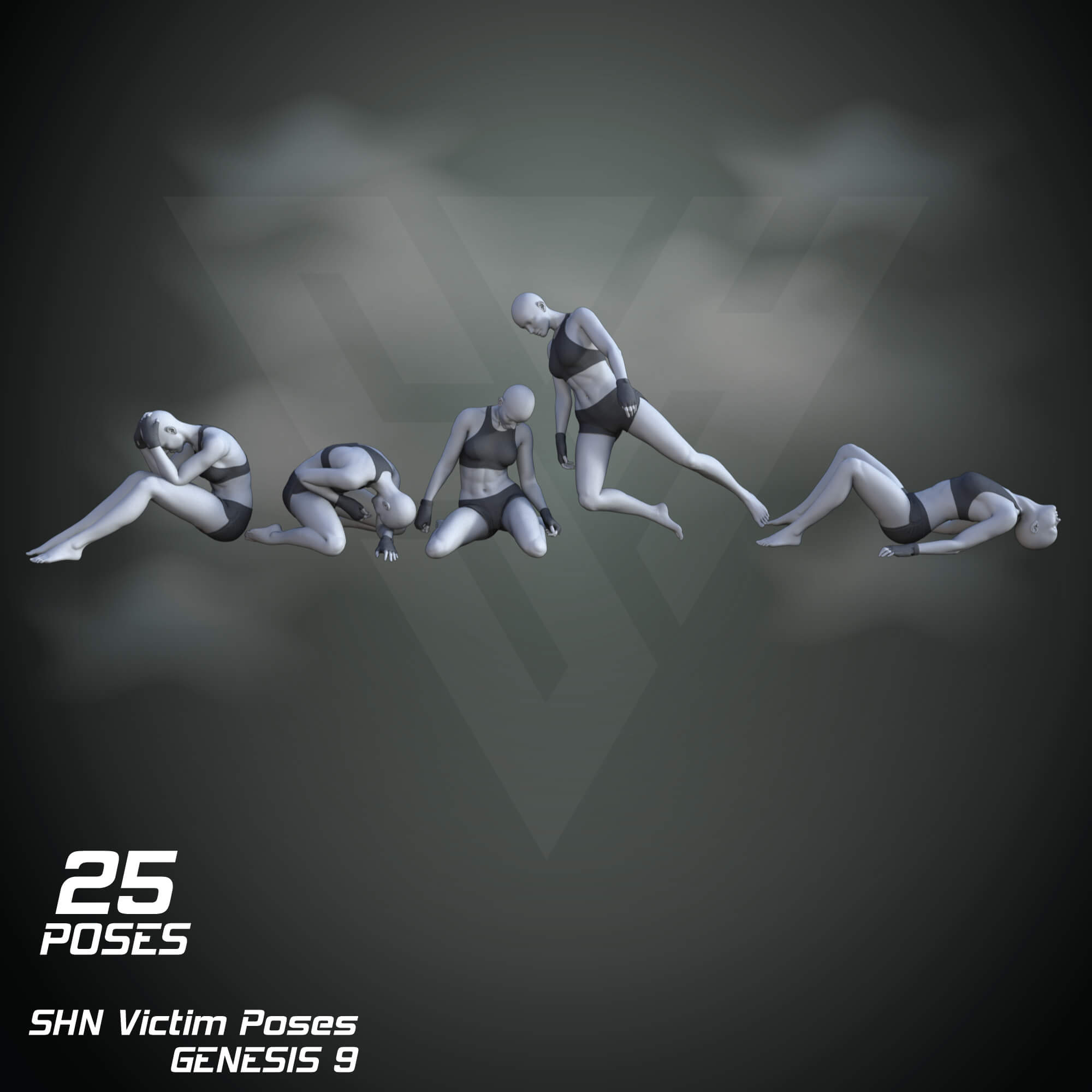 Shn Victim Poses for Genesis 9 - Daz Content by shayanick