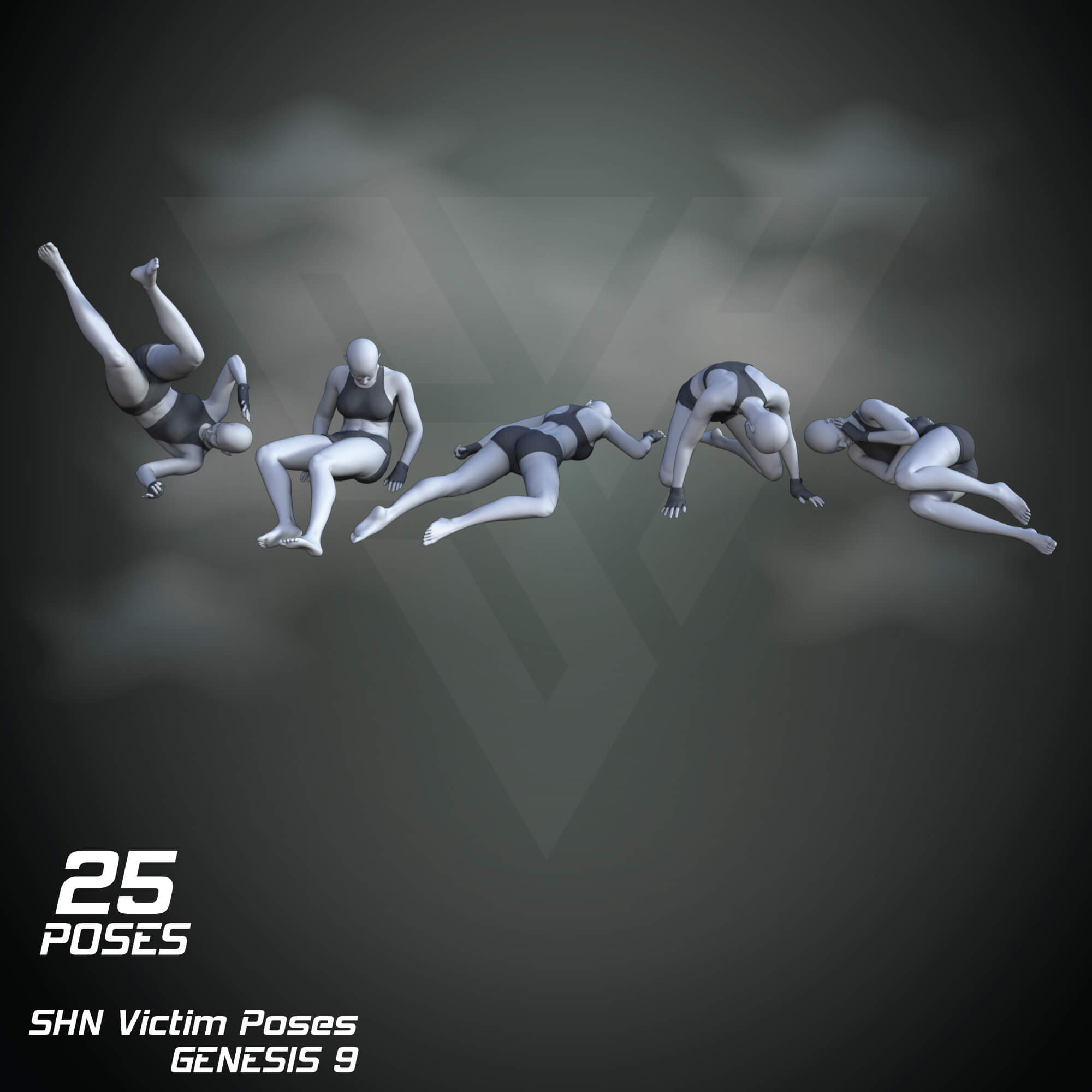 Shn Victim Poses for Genesis 9 - Daz Content by shayanick