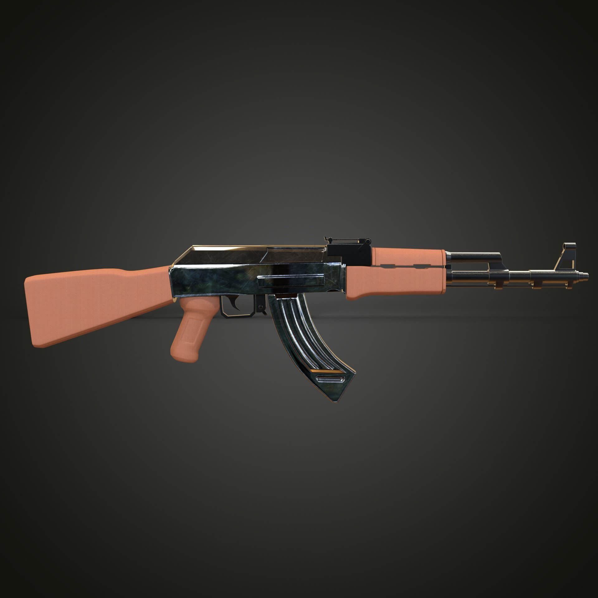 Ak47 3D Render, Digital Art by Sheak Zahidul Haque