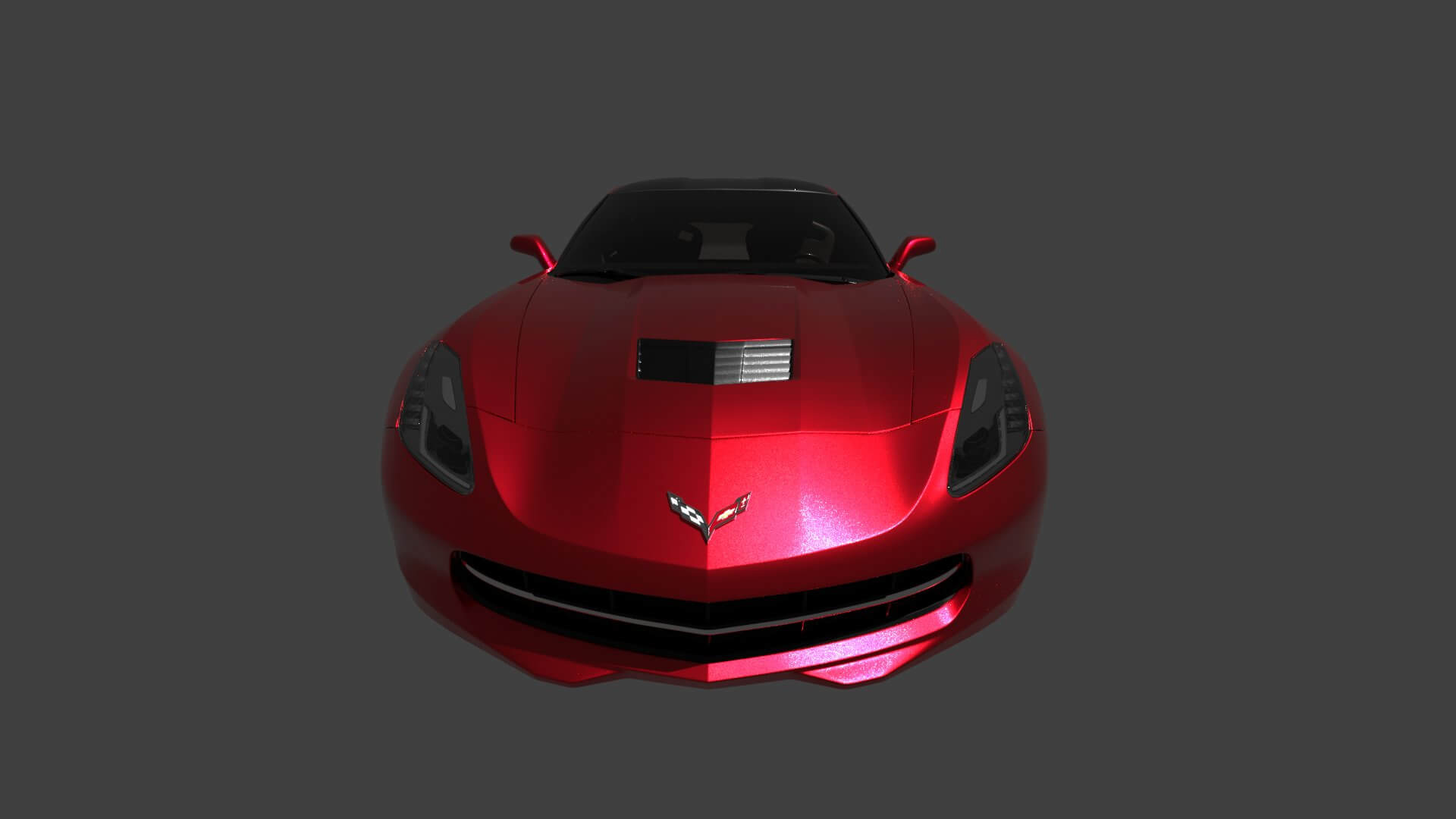 Chevrolet Corvette Stingray C7 3D Render, Digital Art by Sheetet
