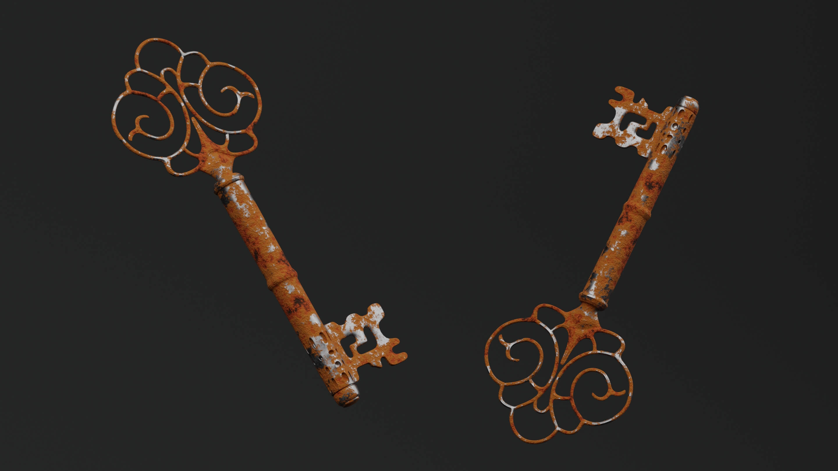 Antique Rusted Key - 3D Model by ShehataDesigns