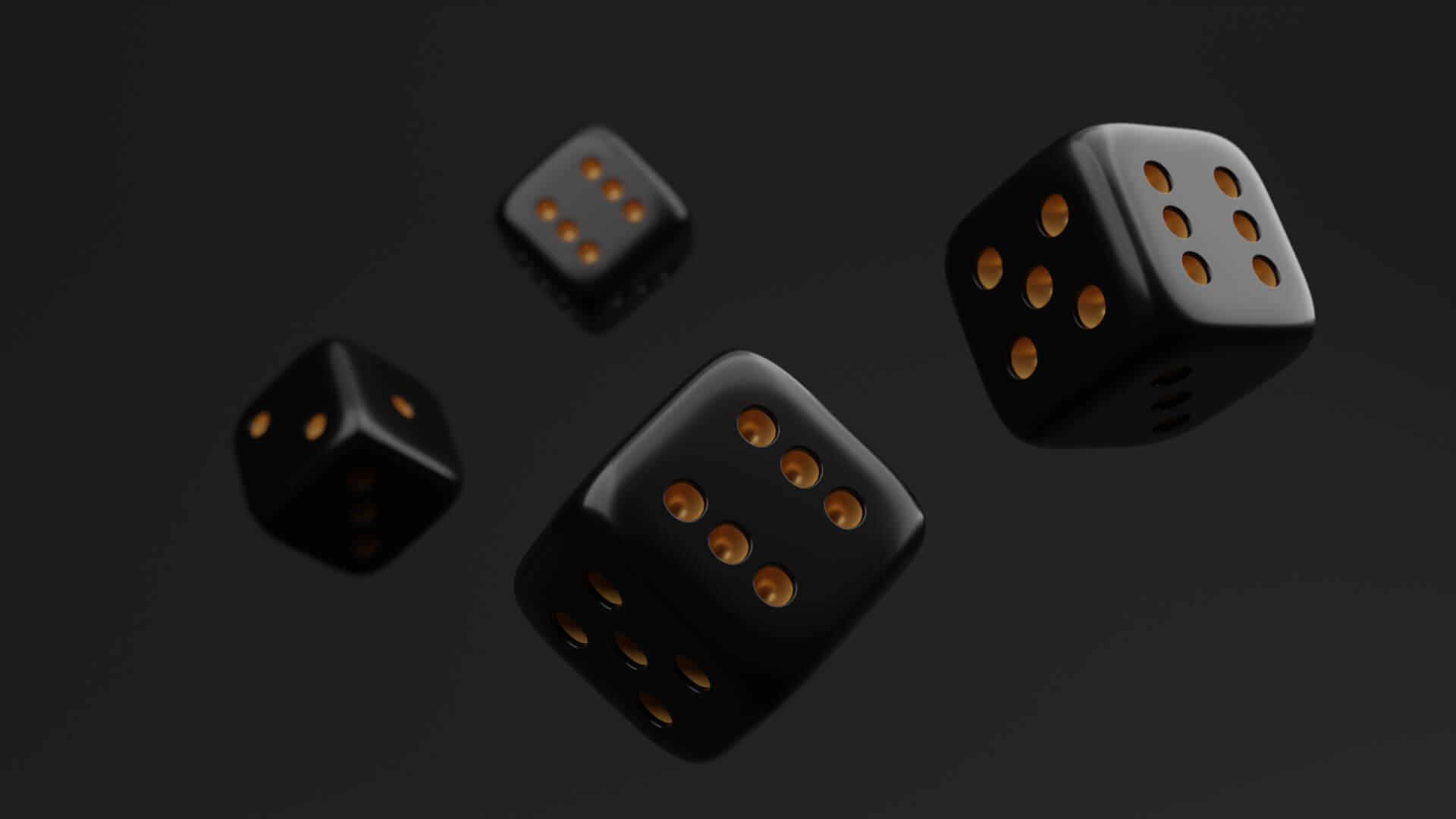 Black Roleplaying Dice - 3D Model by ShehataDesigns
