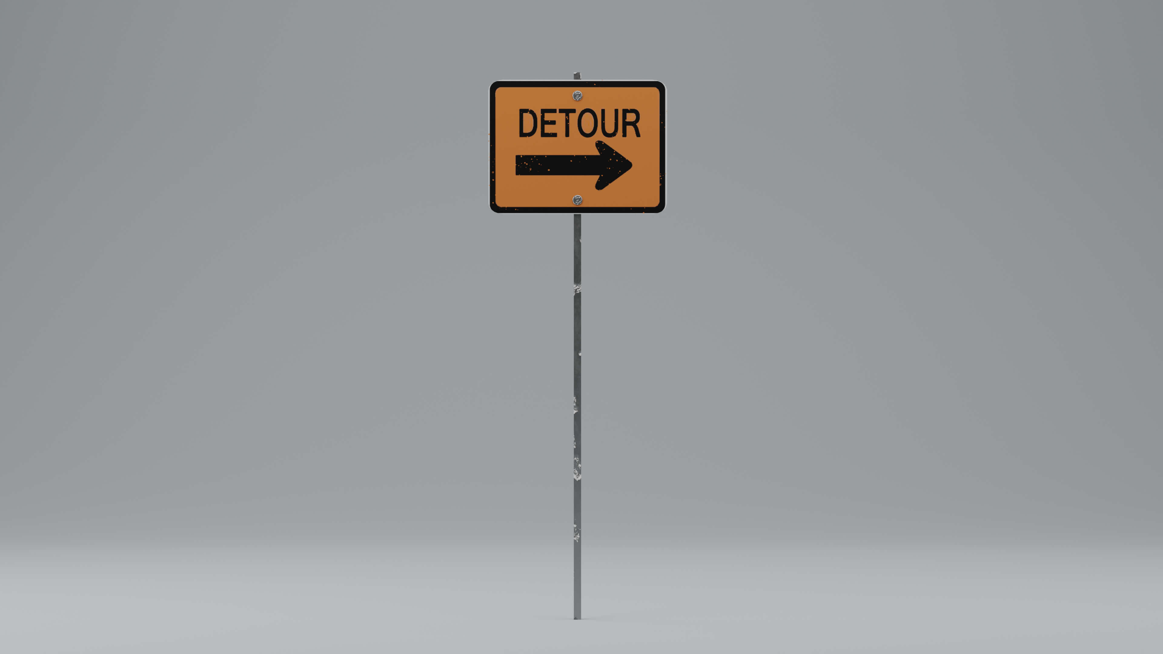 Detour Street Sign - 3D Model by ShehataDesigns