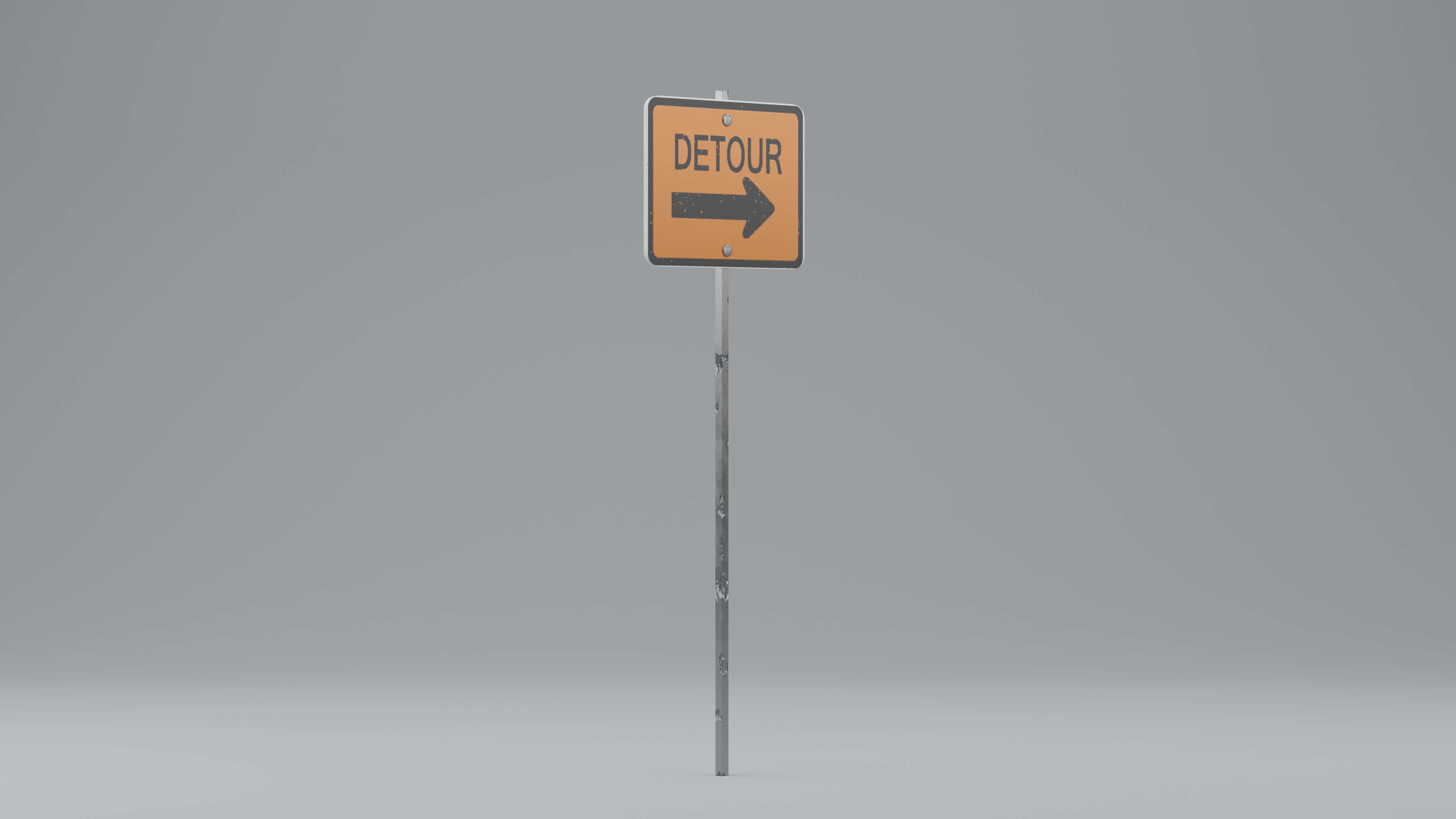 Detour Street Sign - 3D Model by ShehataDesigns