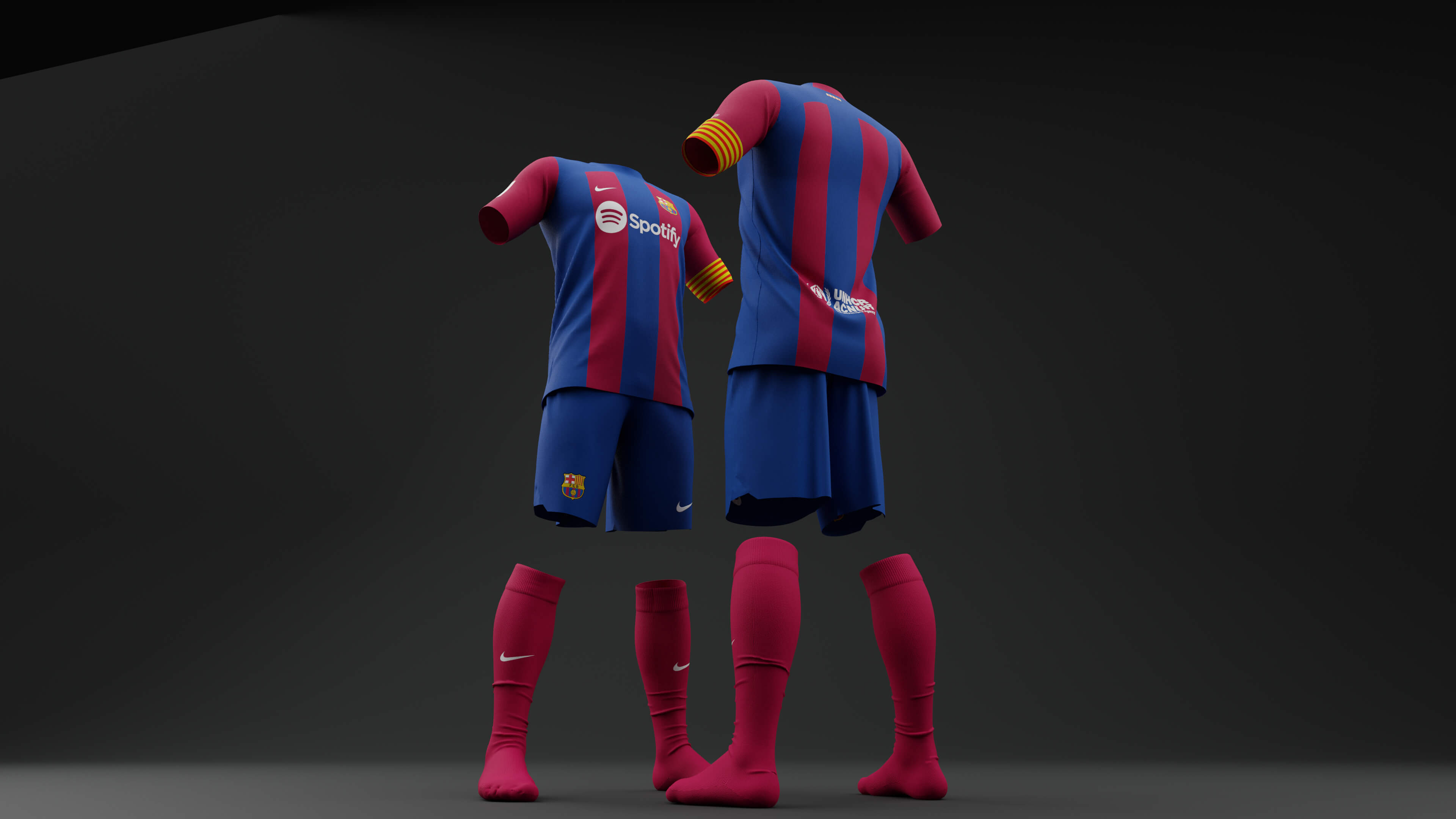 FC Barcelona 2023 Home Jersey Main - 3D Model by ShehataDesigns