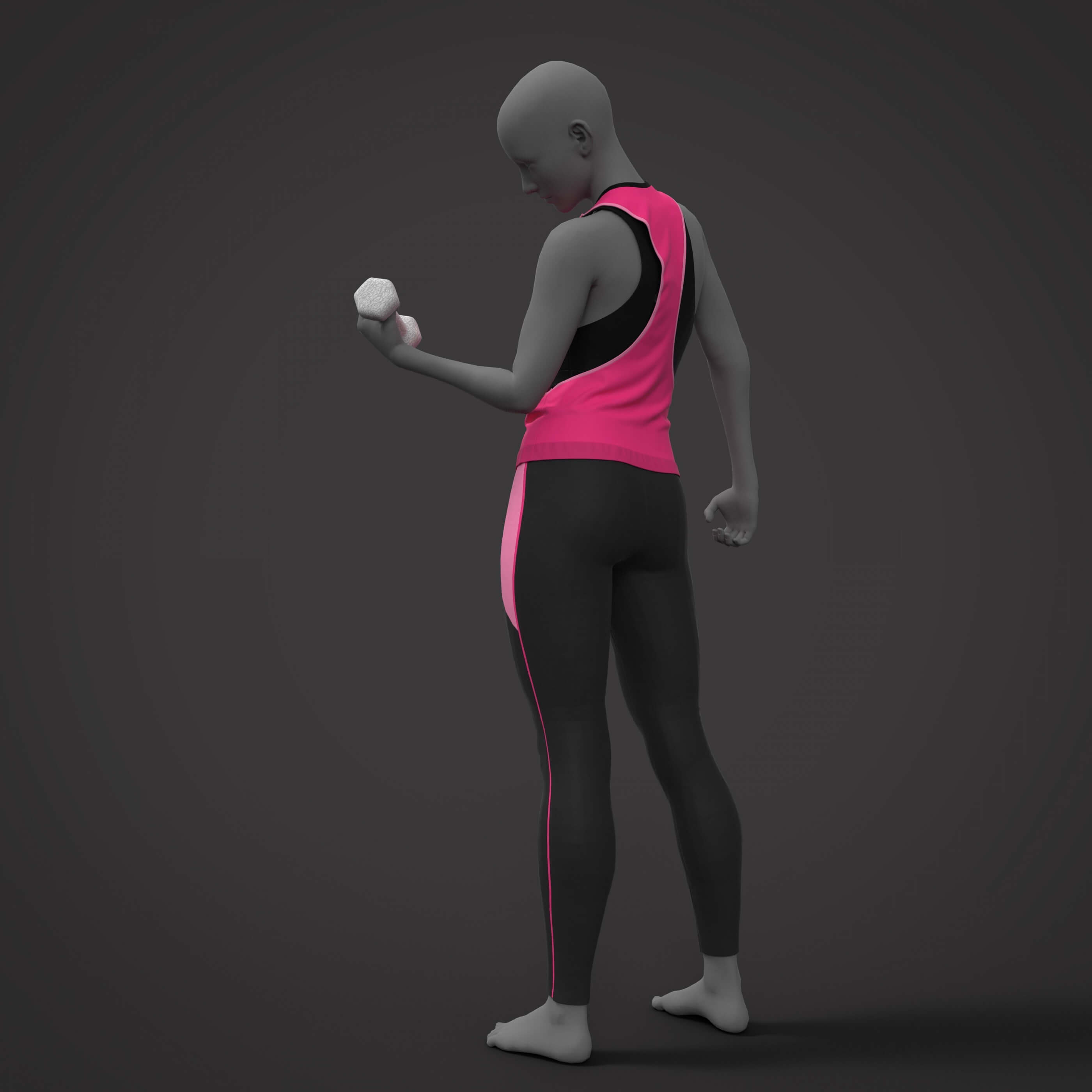 Fitness Female Outfit - 3D Model by ShehataDesigns