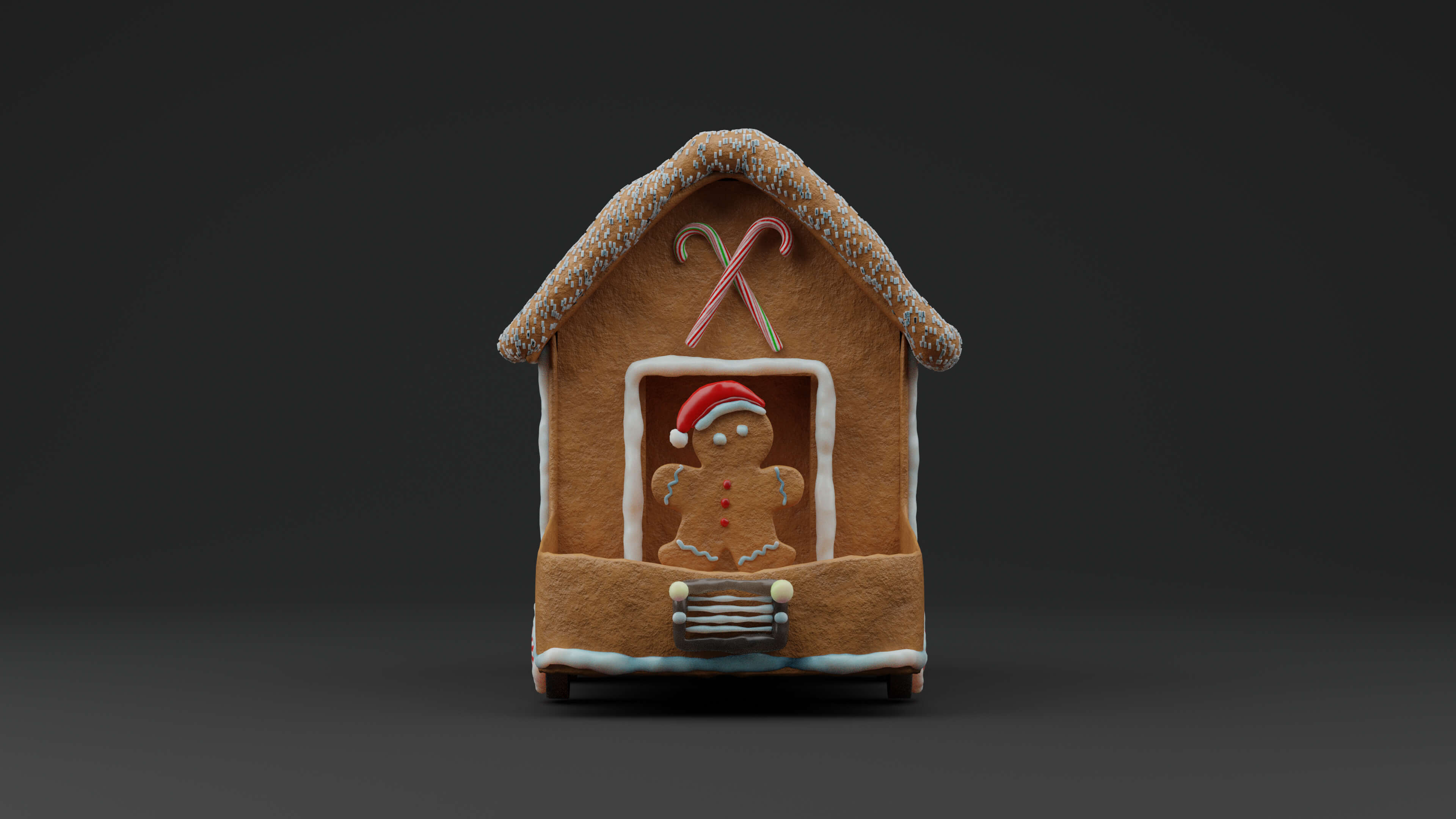 Gingerbread Car - 3D Model by ShehataDesigns