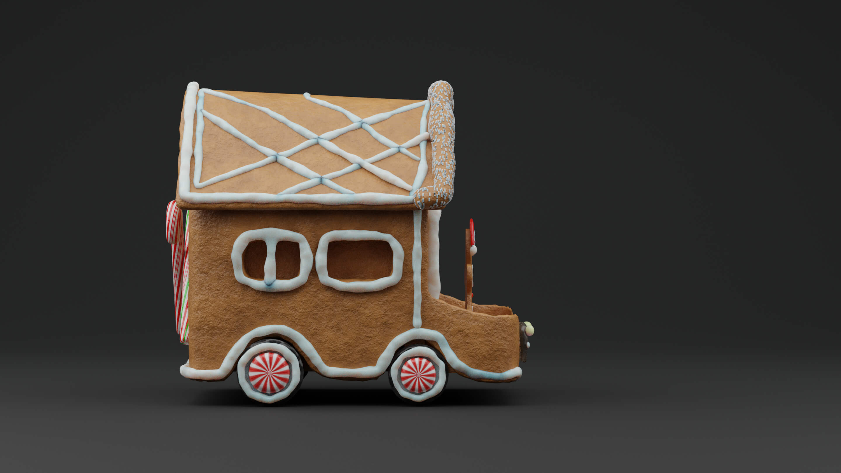 Gingerbread Car - 3D Model by ShehataDesigns