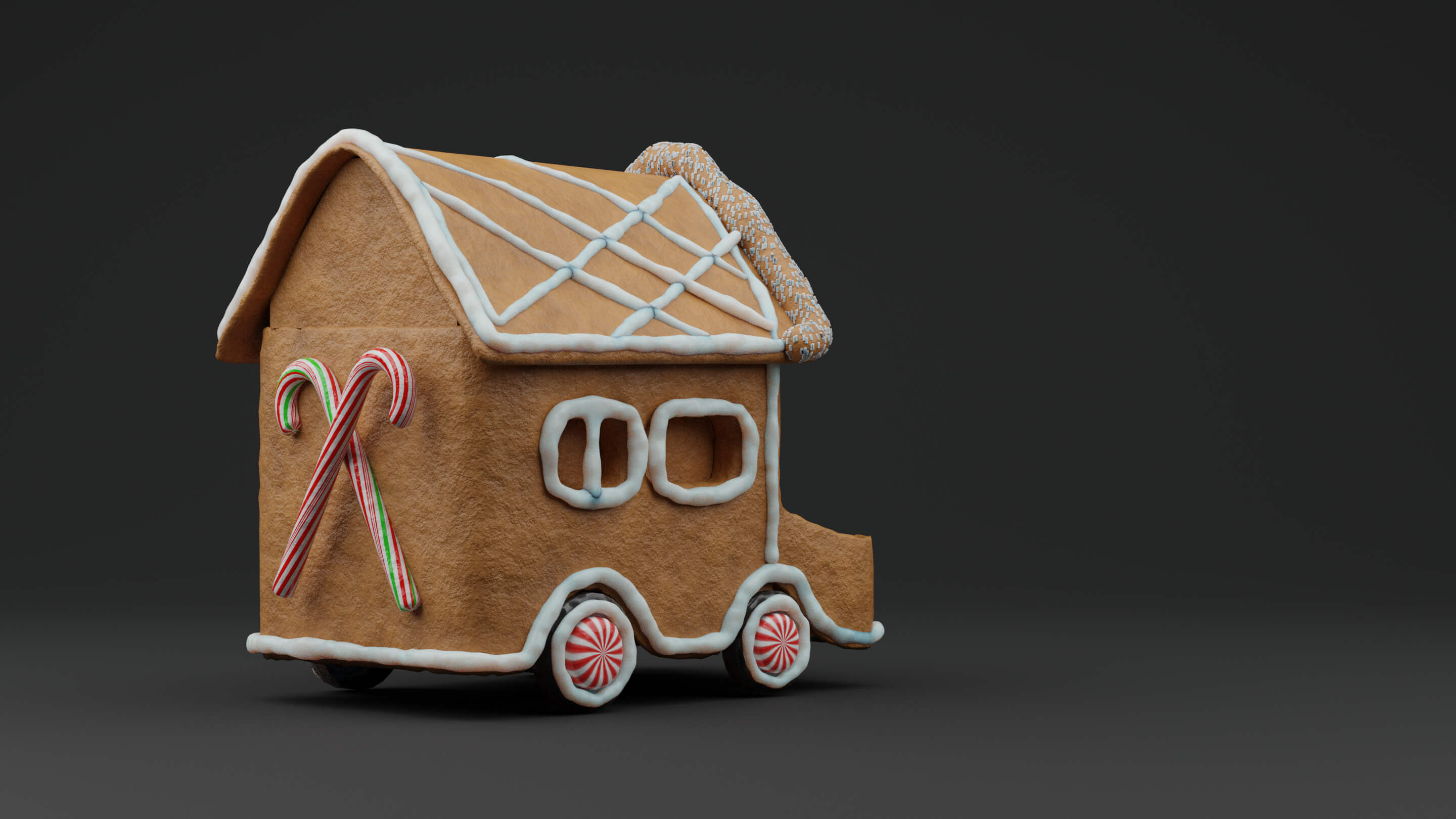 Gingerbread Car - 3D Model by ShehataDesigns