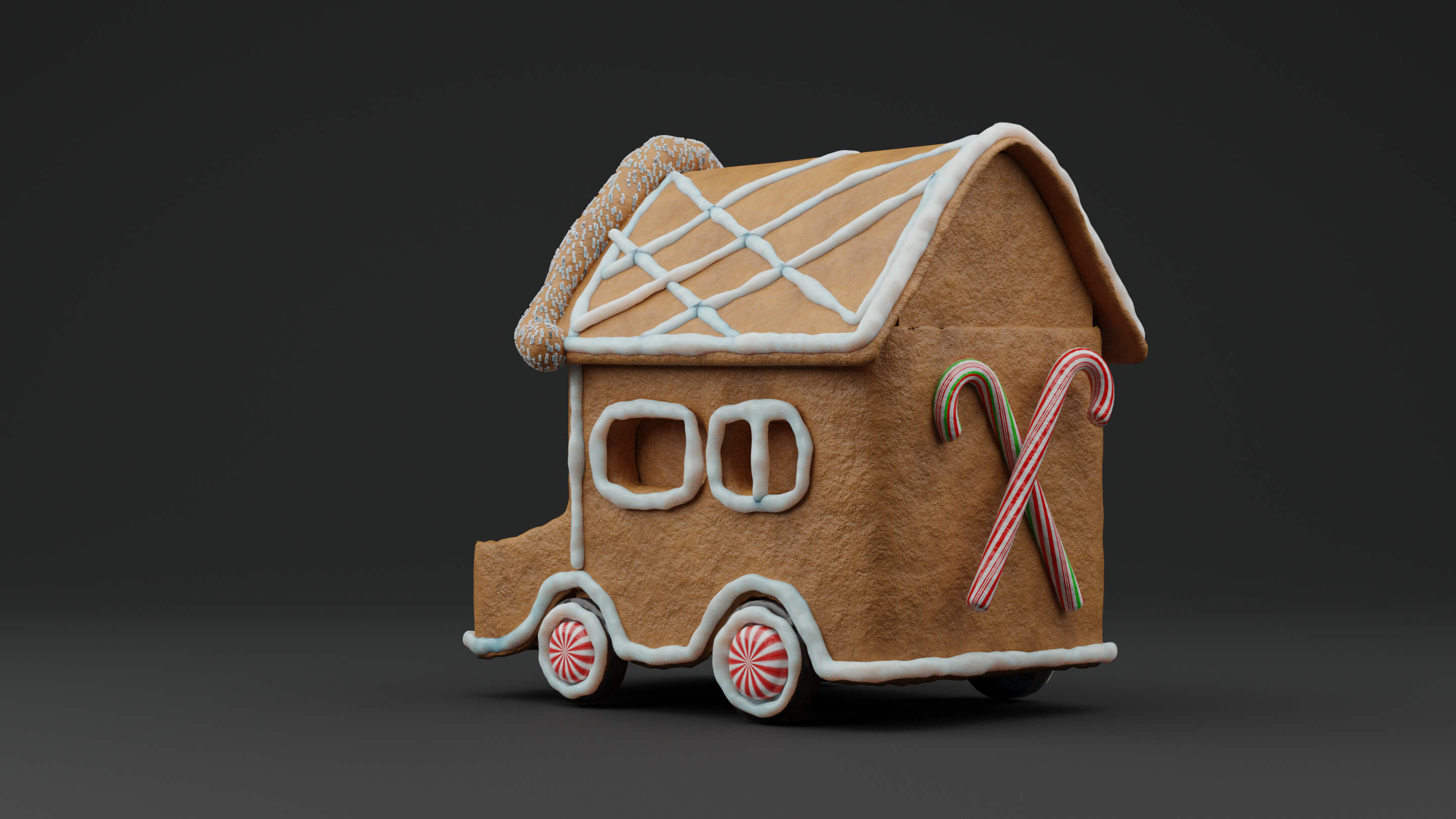Gingerbread Car - 3D Model by ShehataDesigns