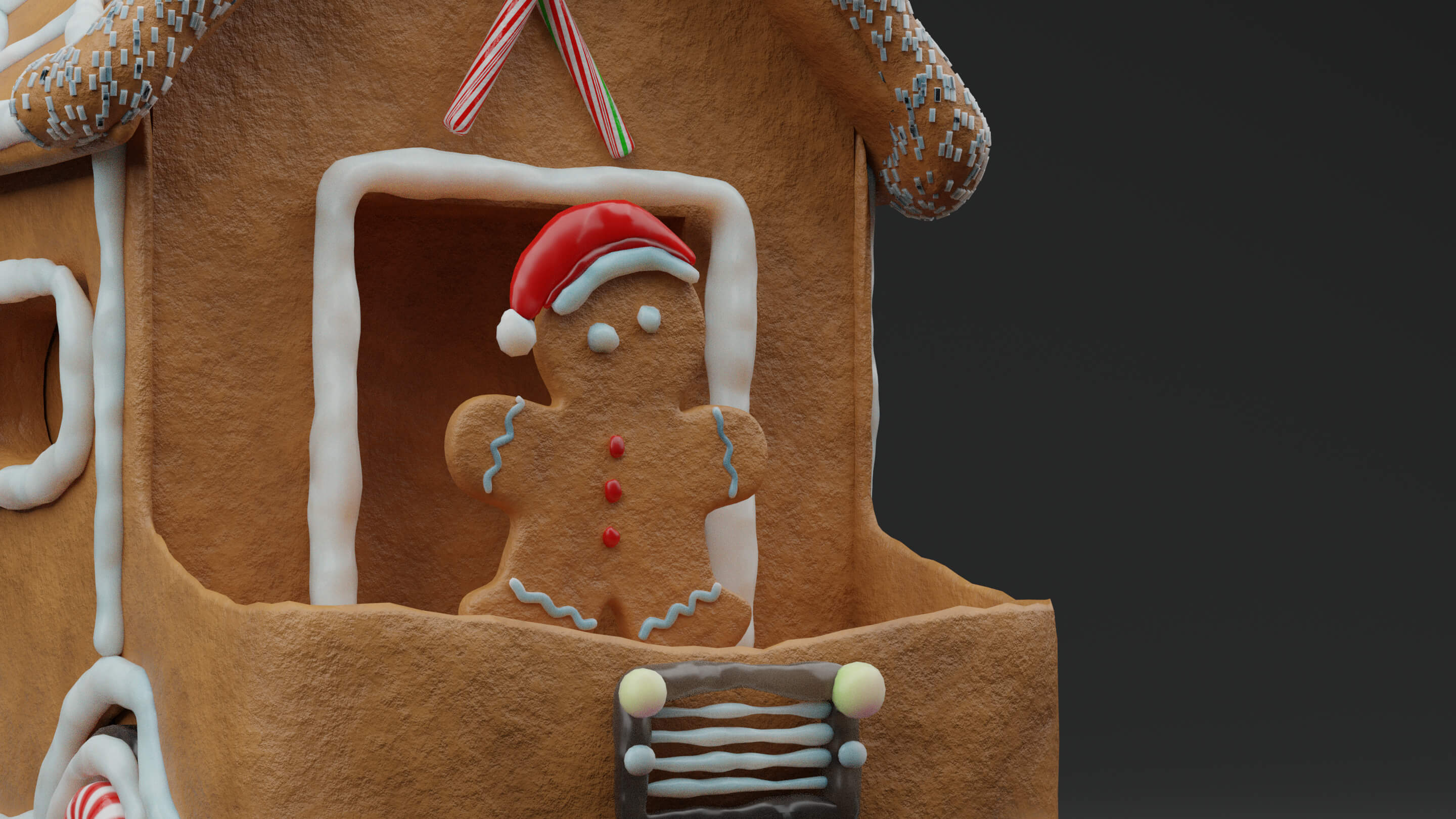 Gingerbread Car - 3D Model by ShehataDesigns
