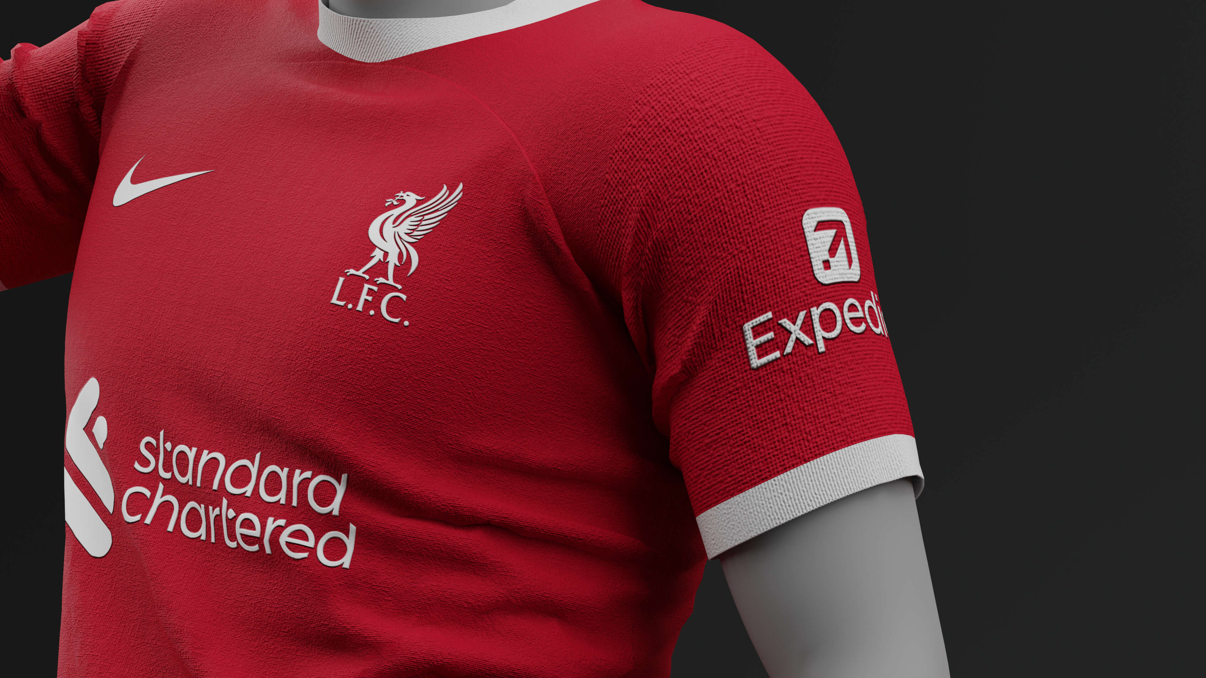 Liverpool 2024 Home Jersey Main - 3D Model by ShehataDesigns