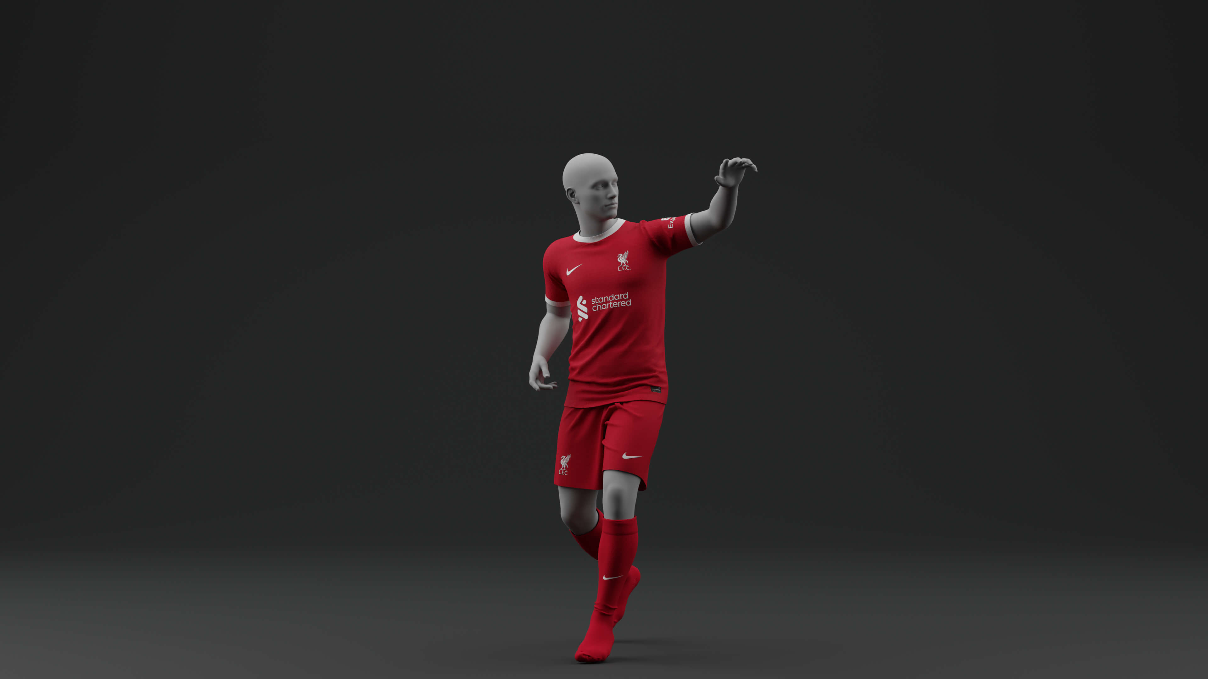 Liverpool 2023 Home Jersey Poses - 3D Model by ShehataDesigns