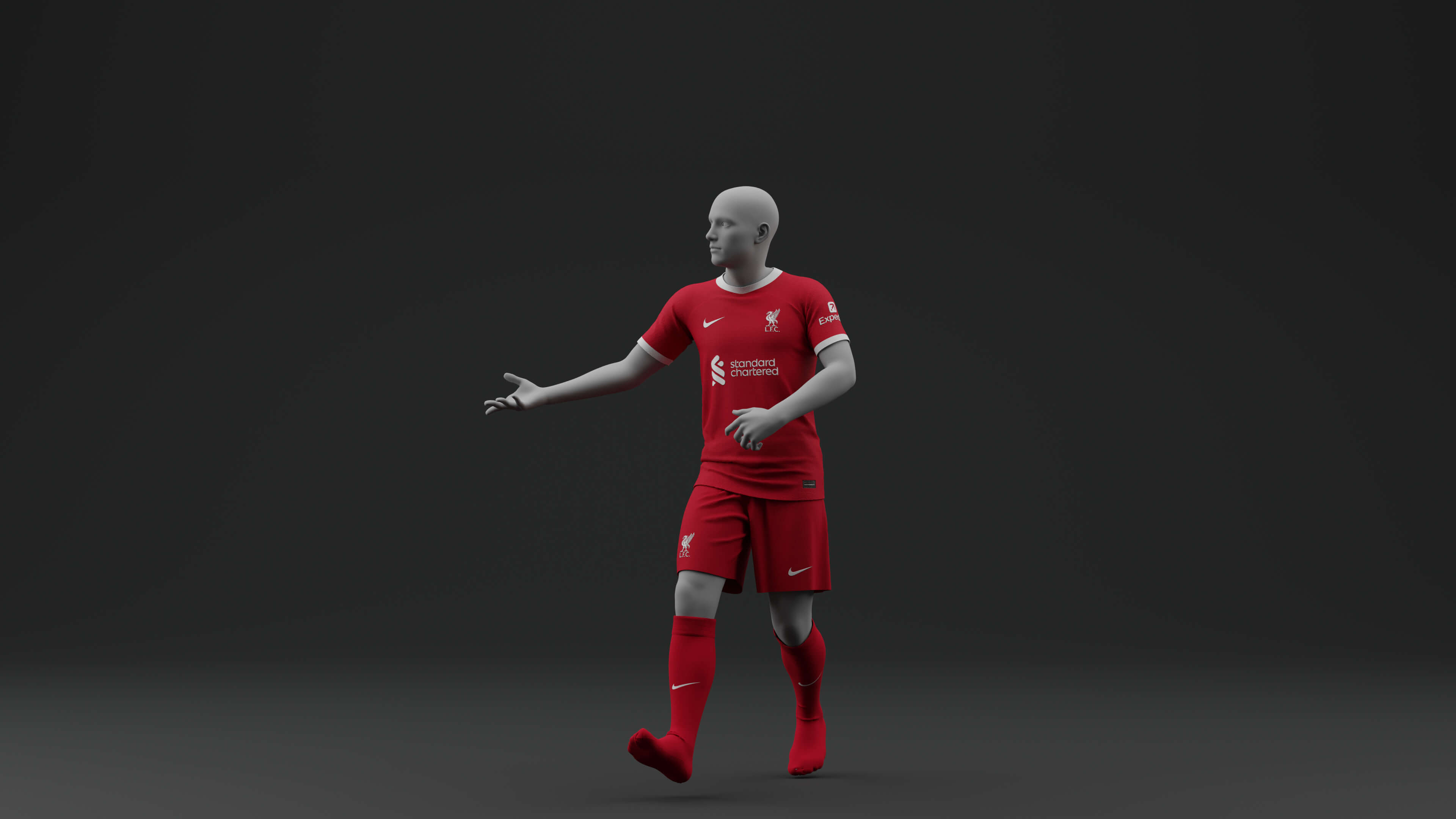 Liverpool 2023 Home Jersey Poses - 3D Model by ShehataDesigns