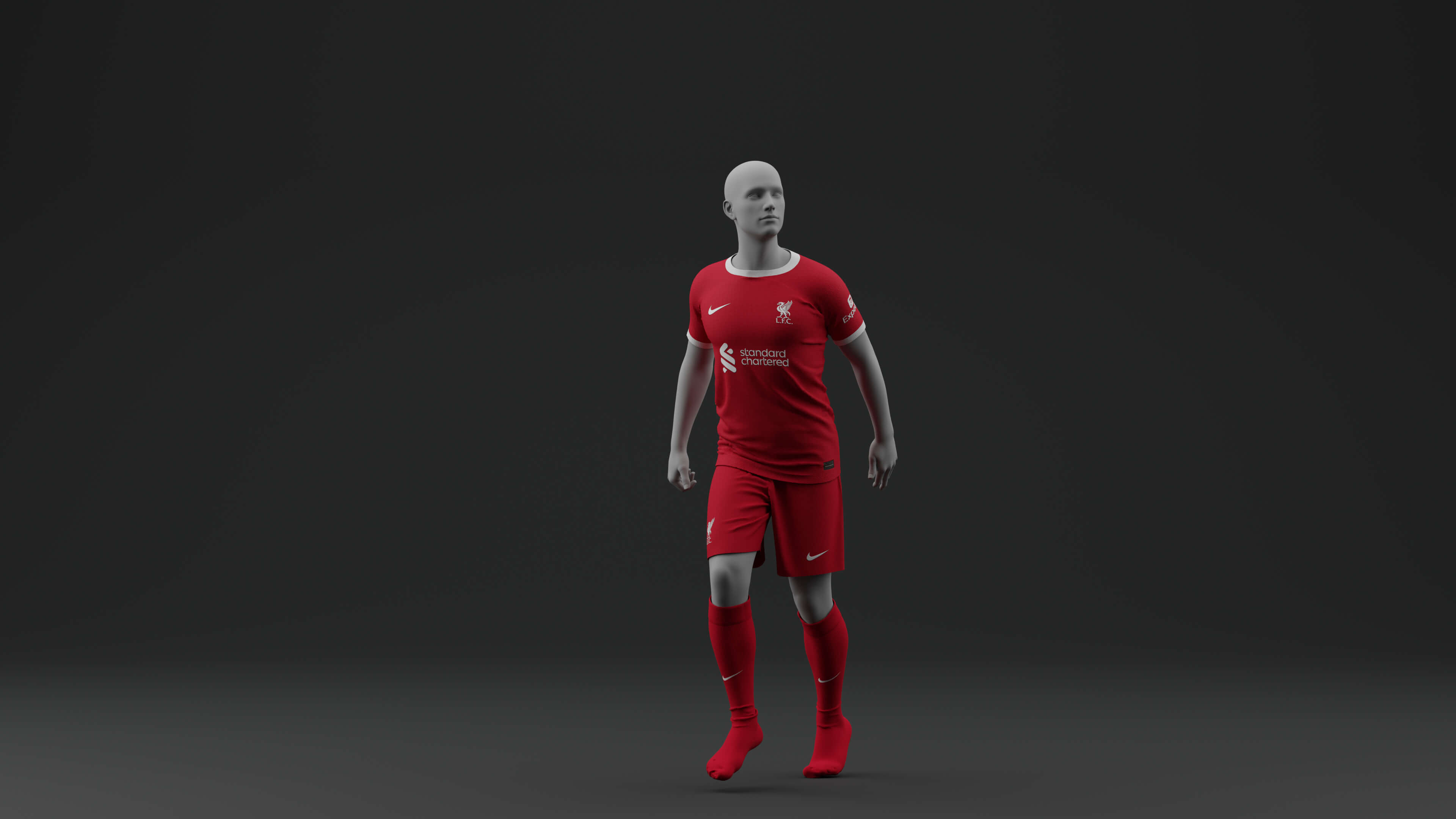 Liverpool 2024 Home Jersey Poses - 3D Model by ShehataDesigns