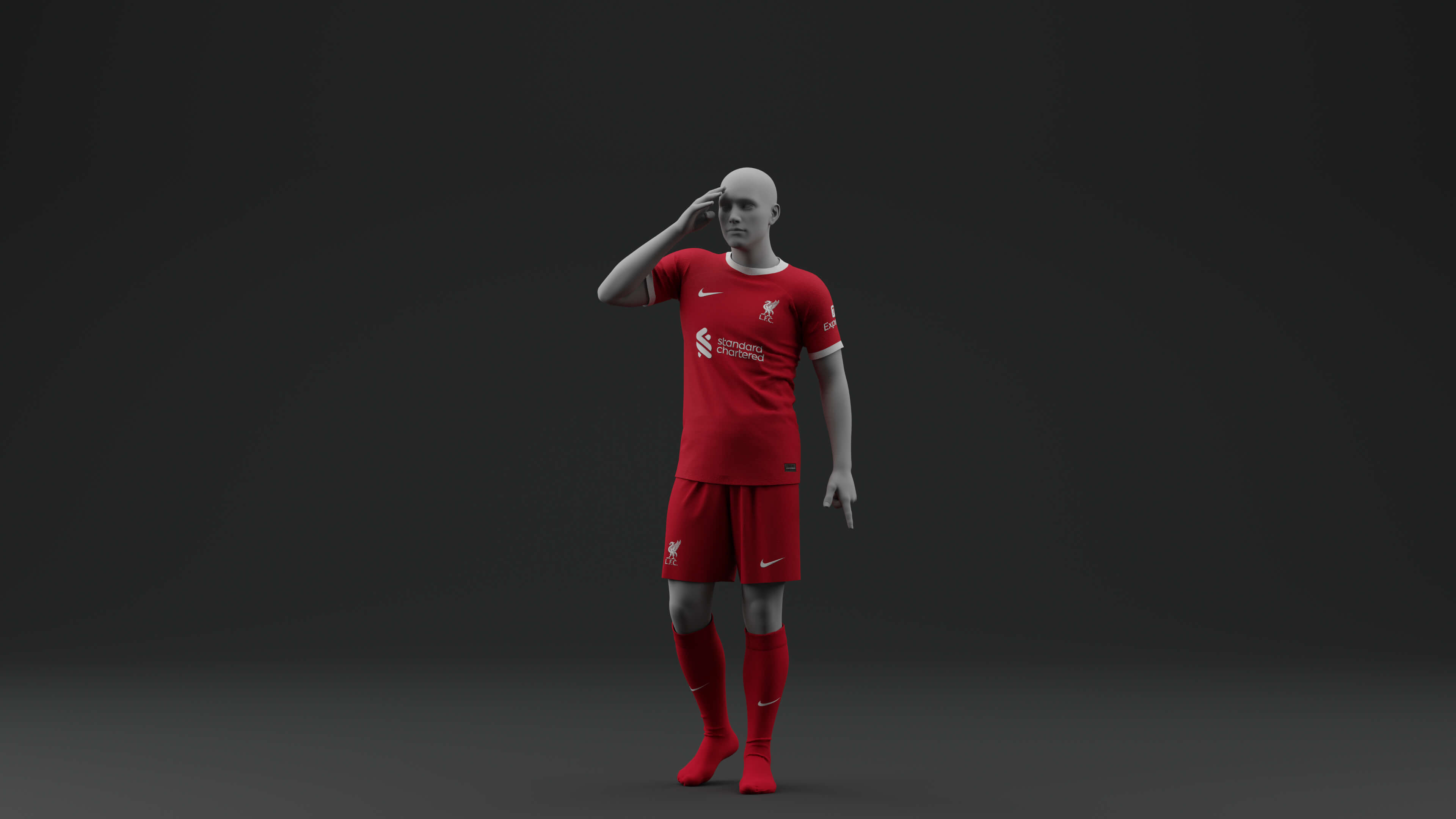 Liverpool 2024 Home Jersey Poses - 3D Model by ShehataDesigns
