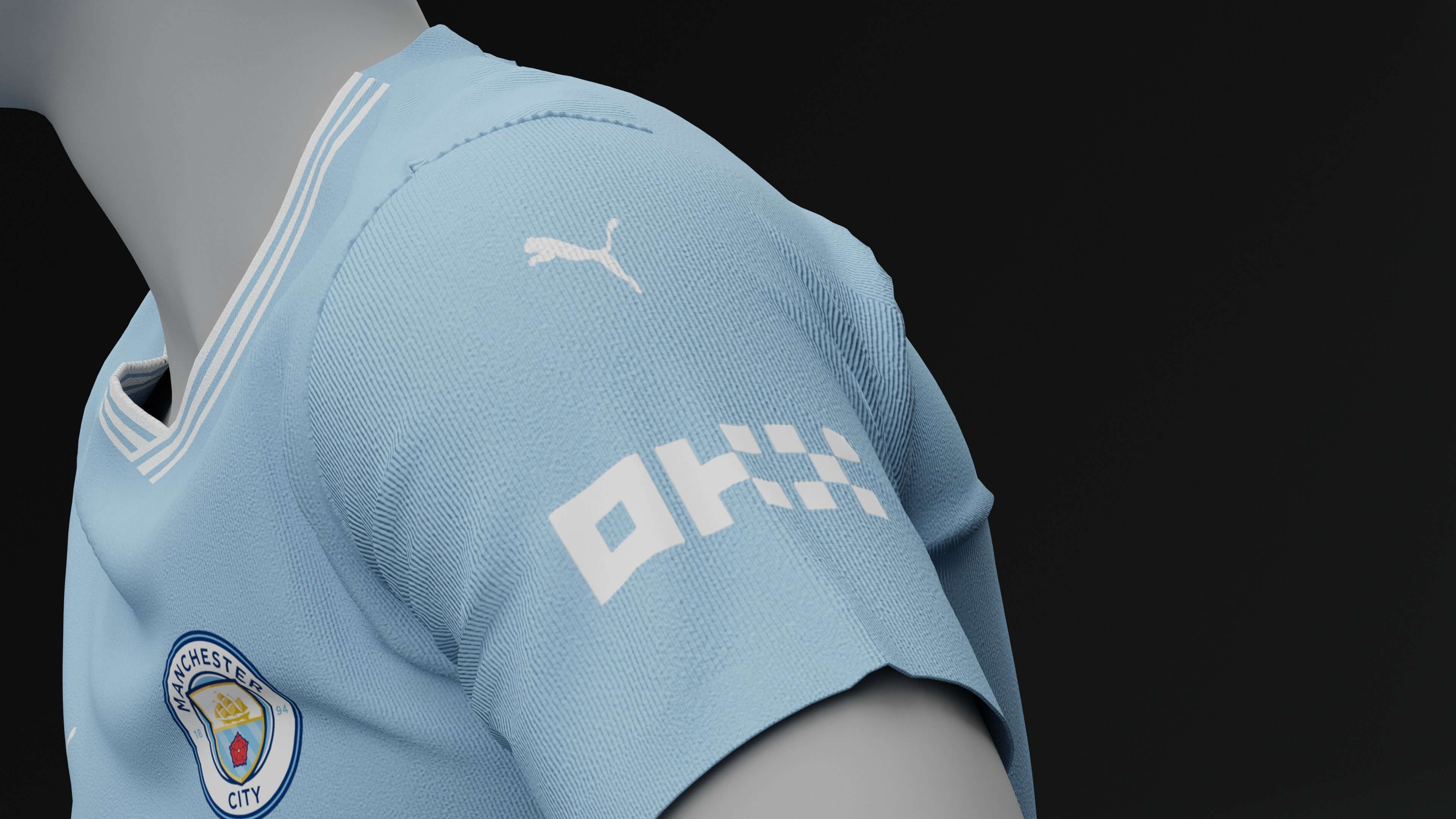 Manchester City 2024 Home Jersey Poses - 3D Model by ShehataDesigns