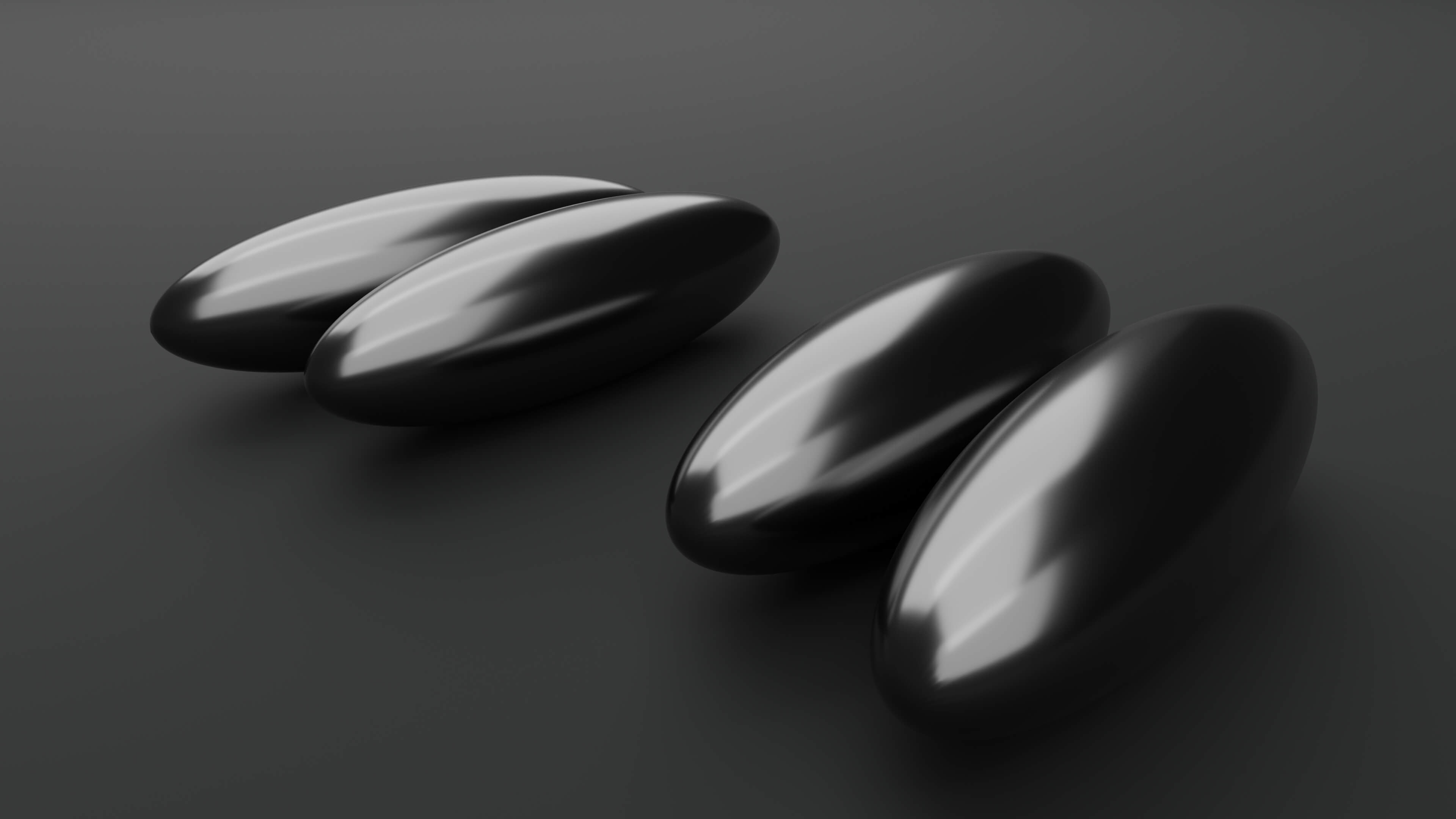 Oval Magnetic Balls - 3D Model by ShehataDesigns