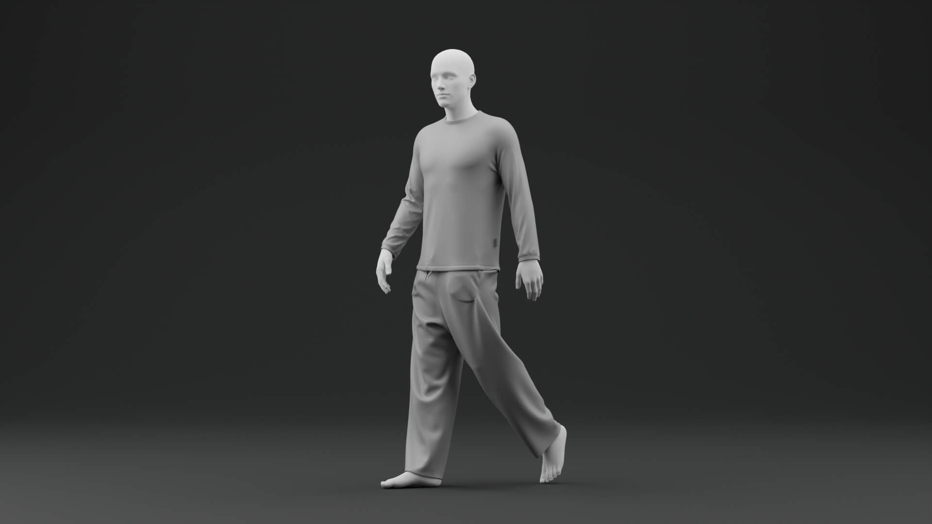 Pajamas Pose 1 - 3D Model by ShehataDesigns
