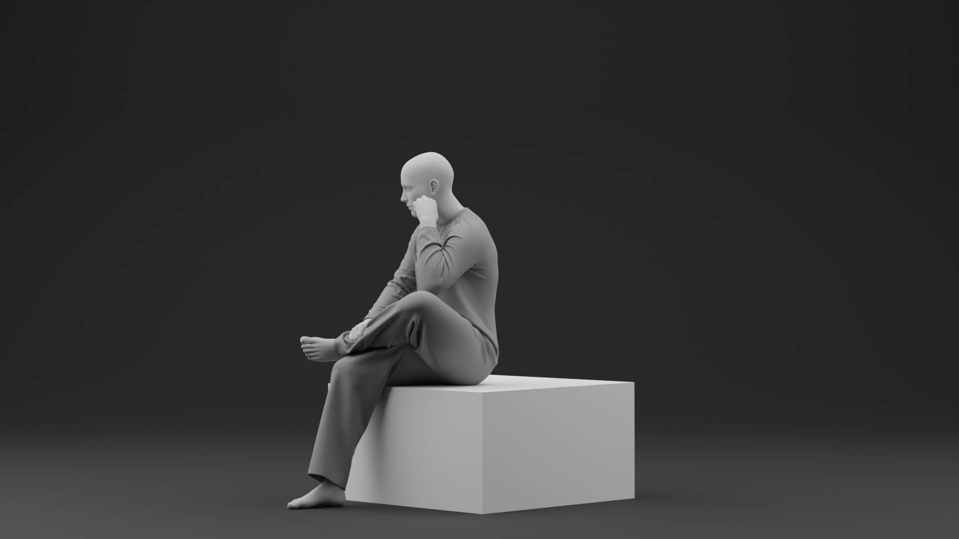 Pajama Pose 2 - 3D Model by ShehataDesigns
