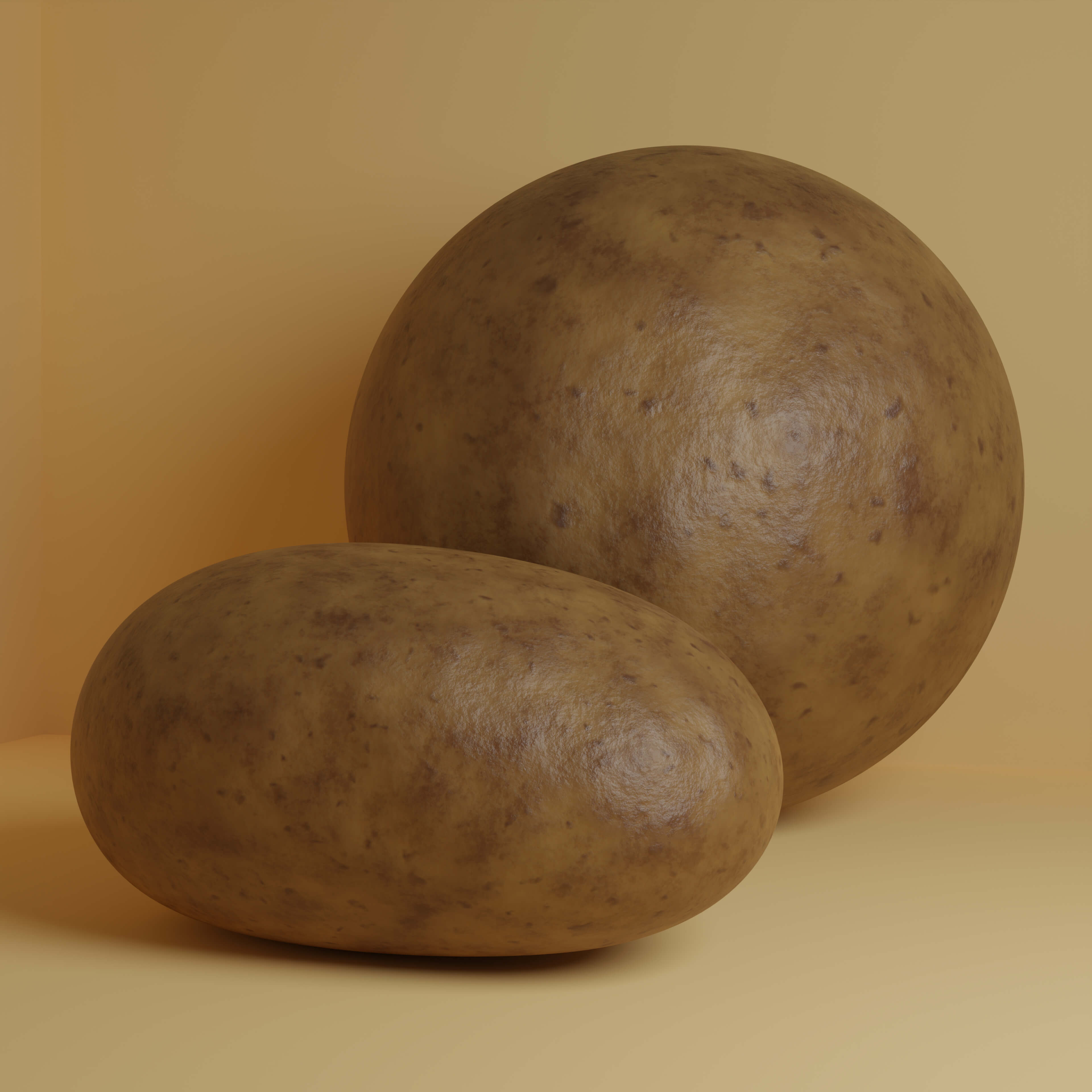 Potato Realistic Texture - 3D Model by ShehataDesigns