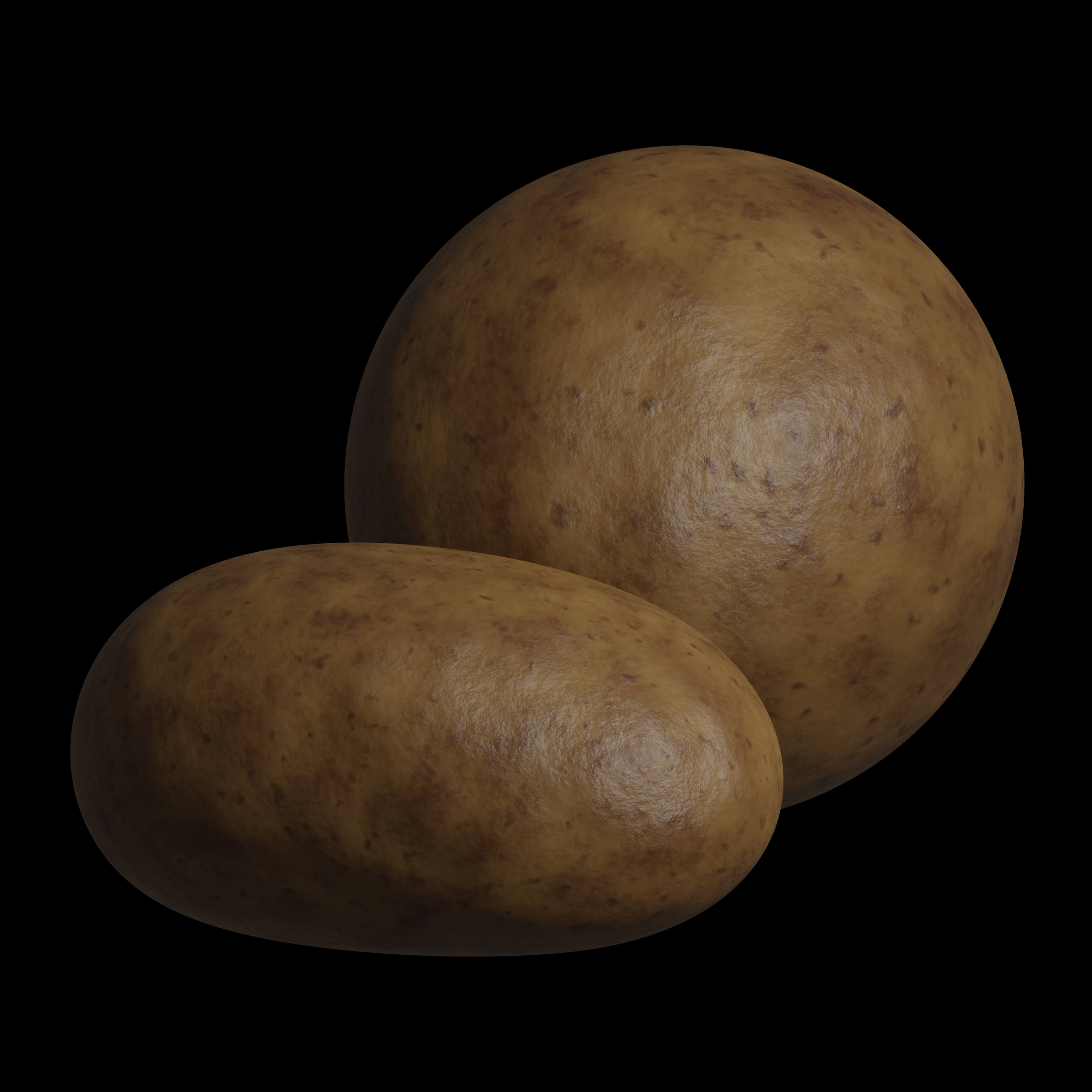 Potato Realistic Texture - 3D Model by ShehataDesigns