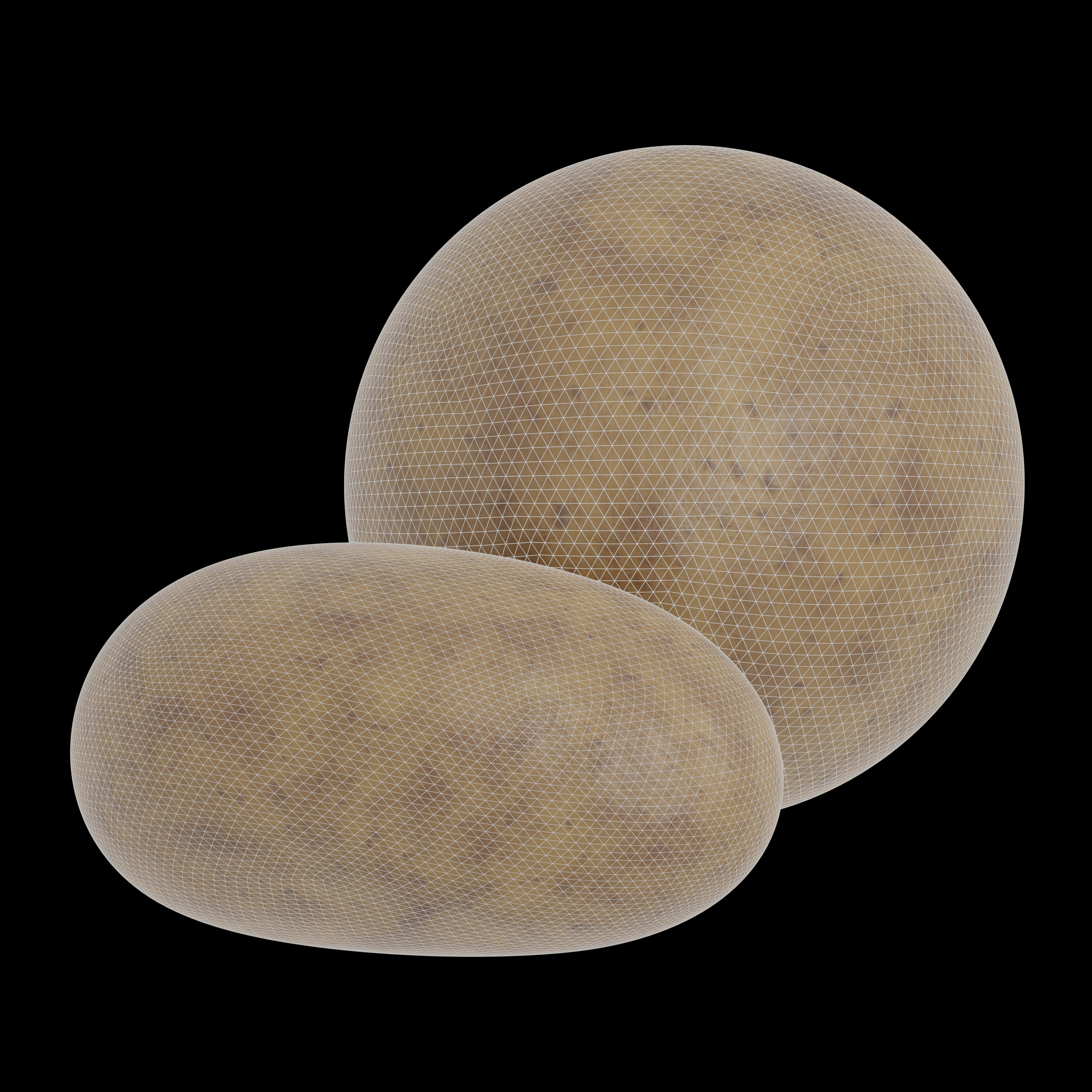Potato Realistic Texture - 3D Model by ShehataDesigns