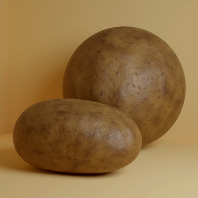 Potato Realistic Texture - 3D Model by ShehataDesigns
