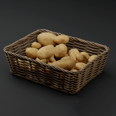 Realistic Potato - 3D Model by ShehataDesigns