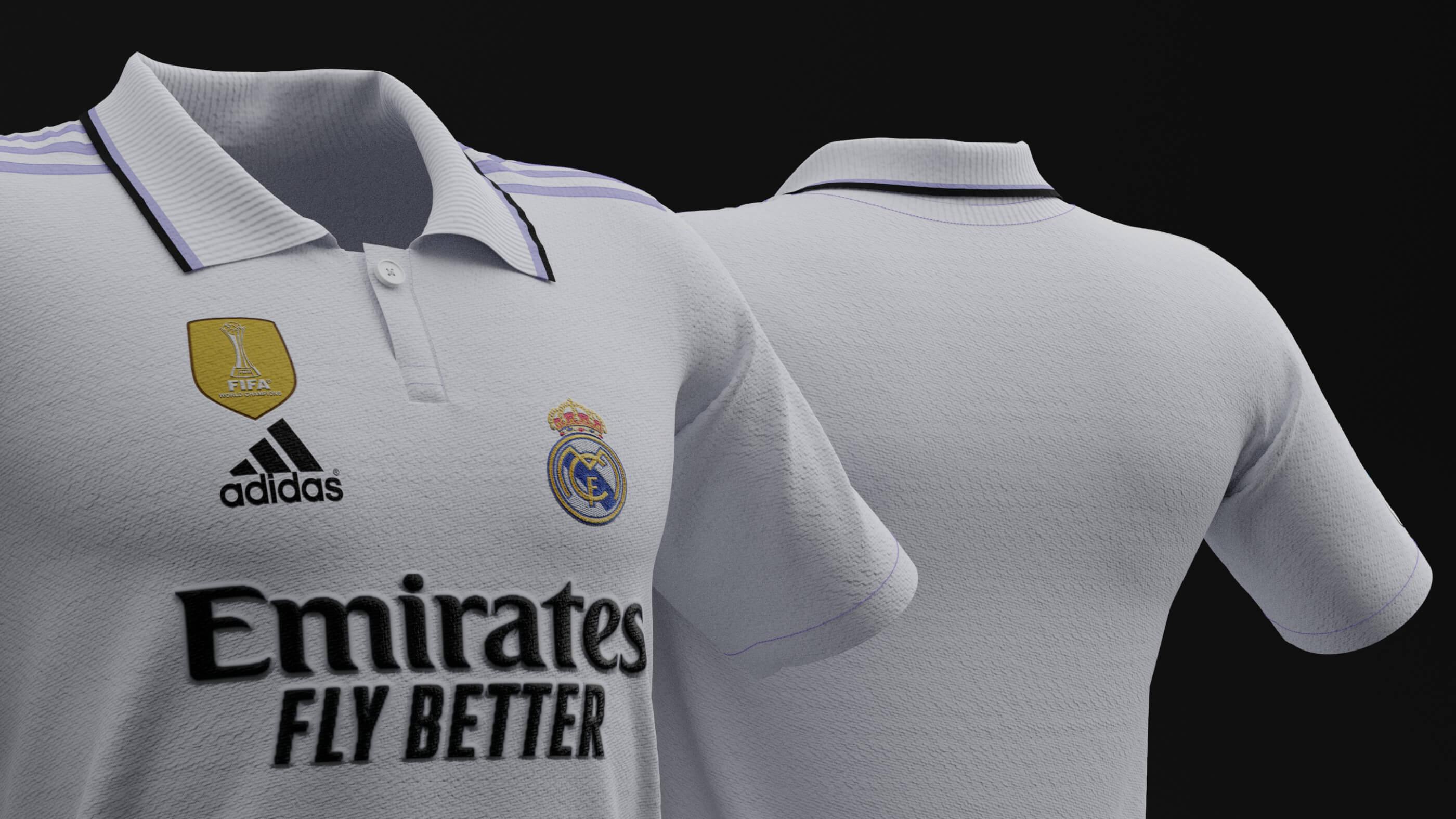 Real Madrid 2022 Home Jersey - 3D Model by ShehataDesigns