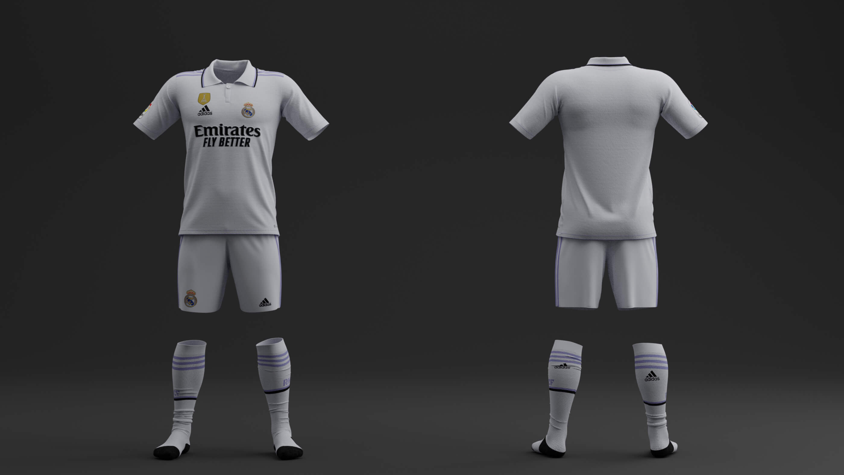 Real Madrid 2022 Home Jersey - 3D Model by ShehataDesigns