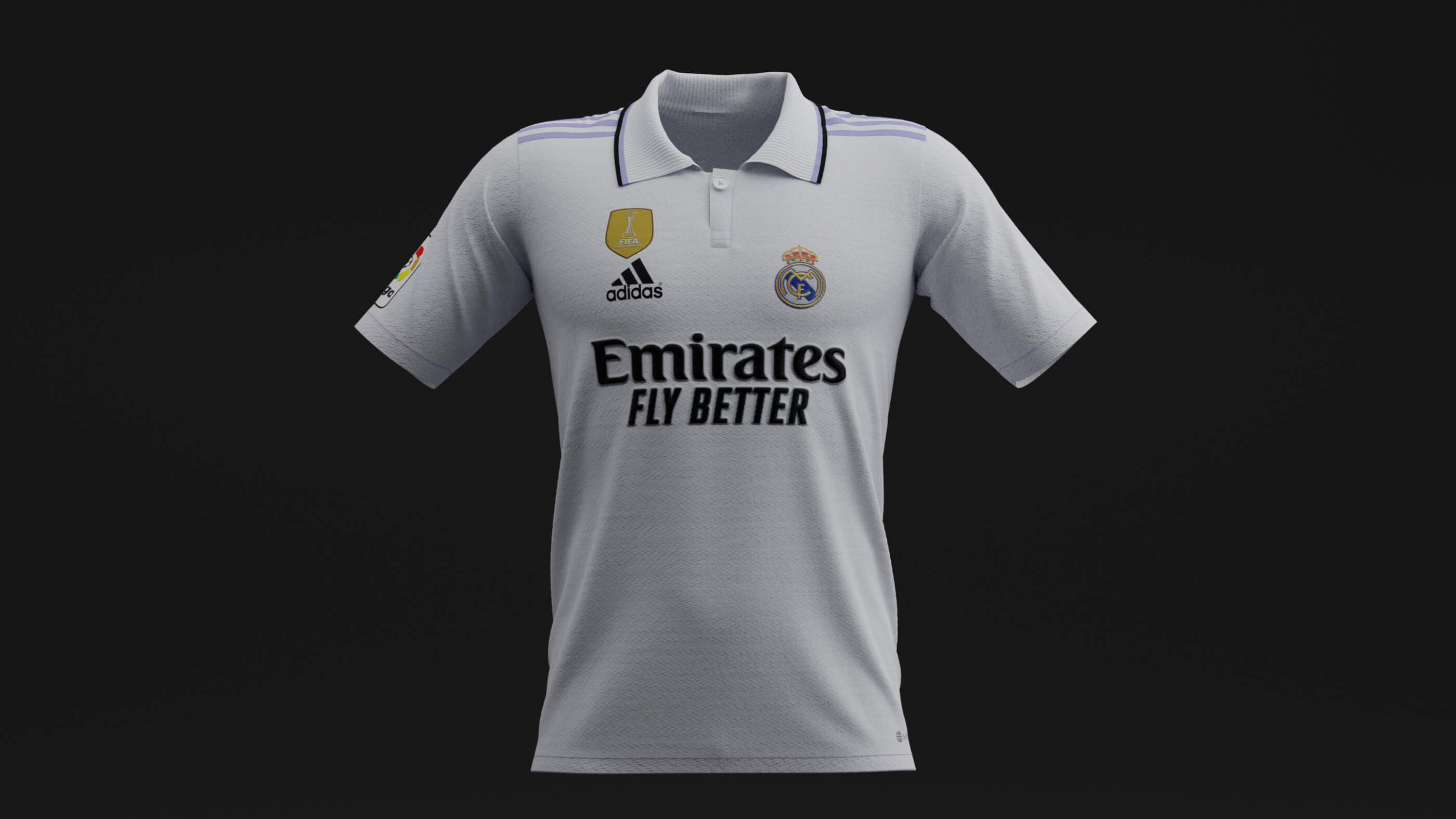 Real Madrid 2022 Home Jersey - 3D Model by ShehataDesigns