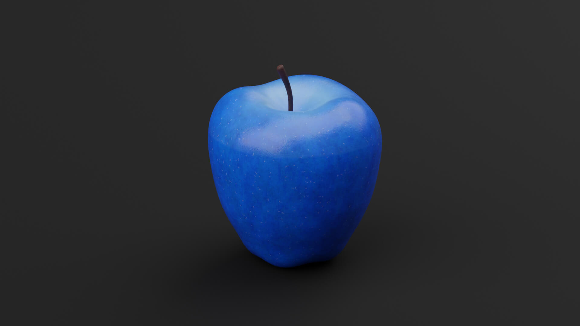 Realistic Blue Apple - 3D Model by ShehataDesigns